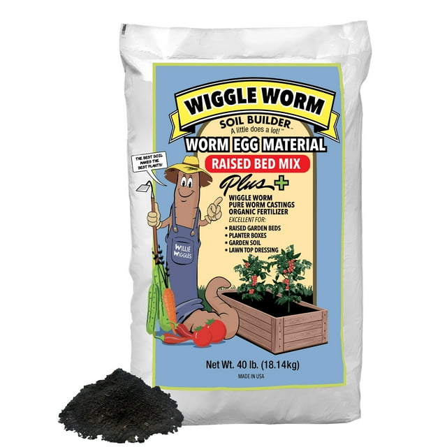Wiggle Worm Organic Soil Builder for Planting/Gardening with Worm Egg ...