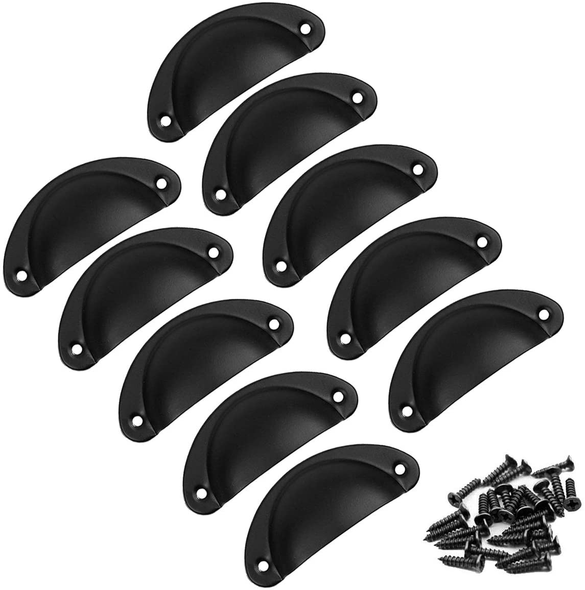 WIHE 10pcs Vintage Shell Handles, Door Handles, Furniture Handles ...