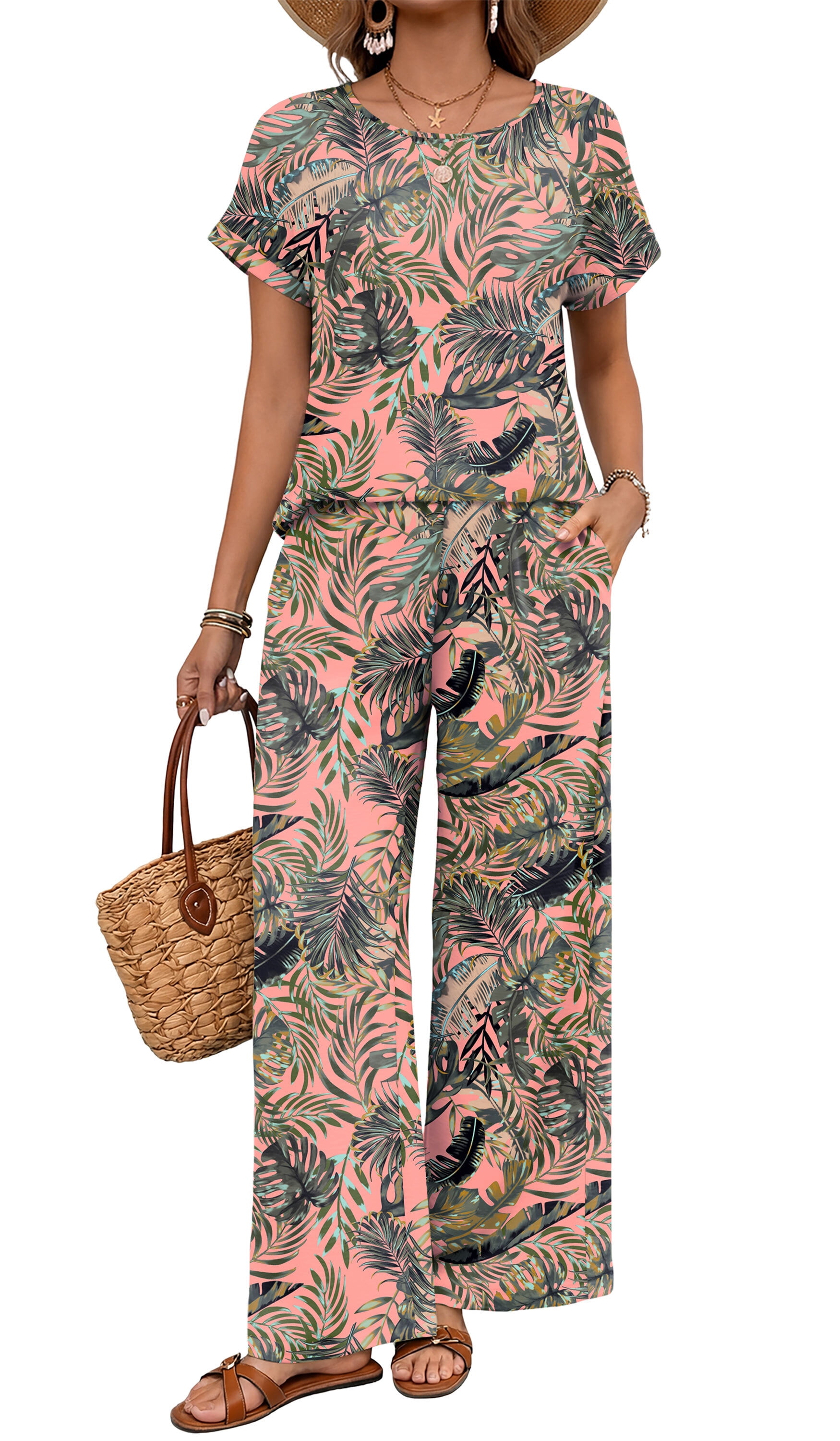 WIHOLL Two Piece Sets for Women Vacation Spring Outfits Summer Casual ...