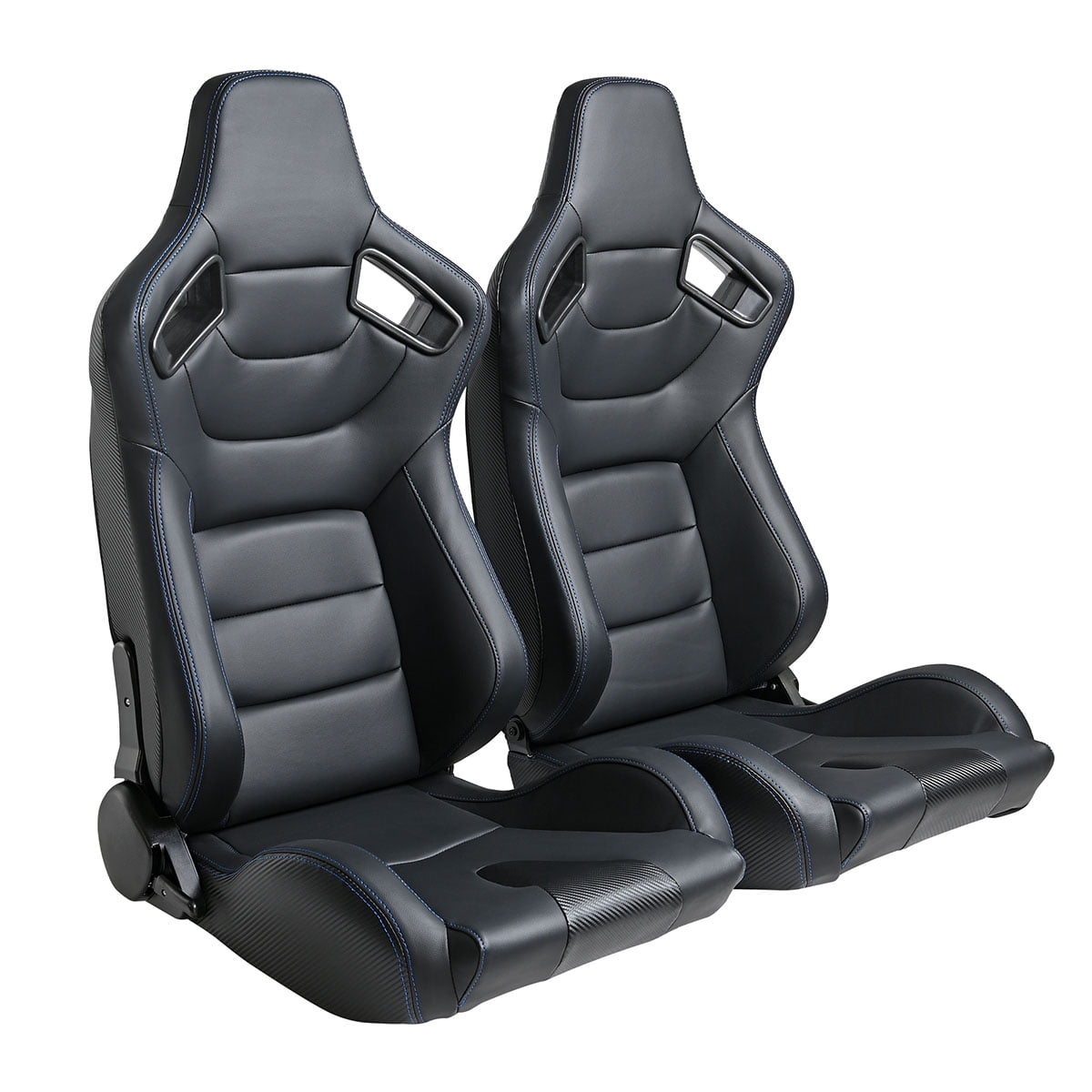 WIILAYOK 2 Pieces Racing Seats,Sport Pair Adjustable Seats with Sliders ...