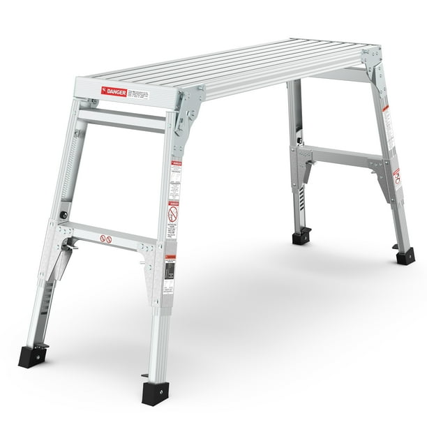 WIILAYOK Folding Work Platform, Aluminum Step Ladder, Multipurpose ...