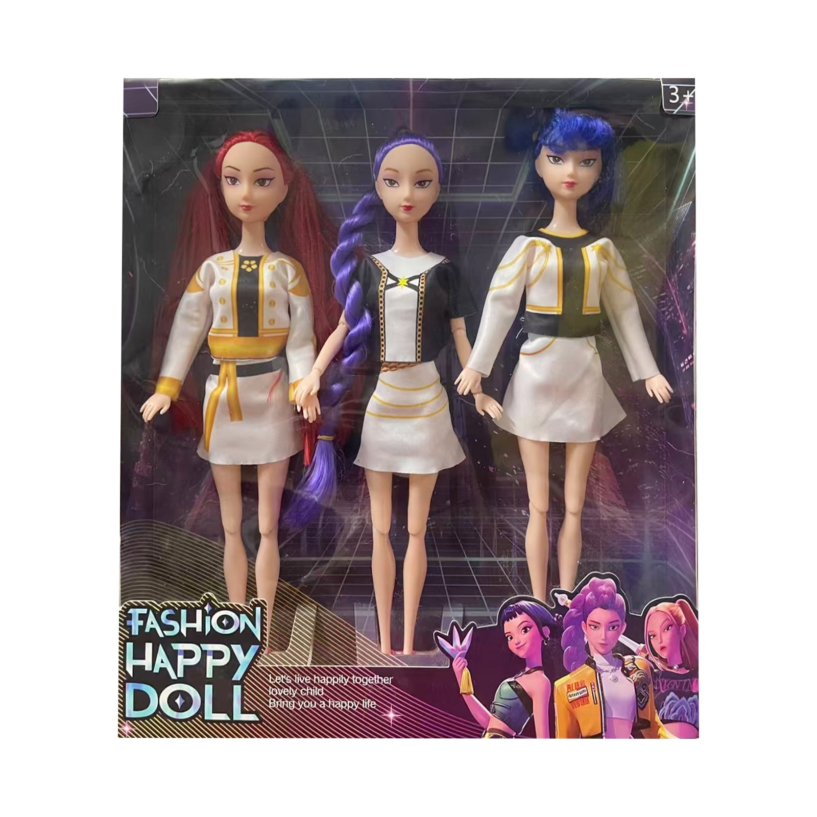 WIKII 3 PCS Fashional K+Pop Girl Stars Action Figures Doll, Pop Singer ...