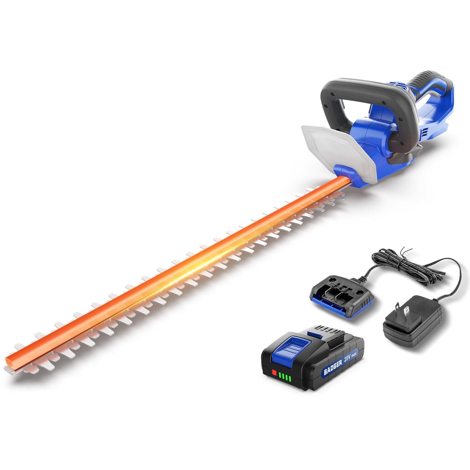 WILD BADGER POWER Hedge Trimmer 40V 24” Cordless 2.0Ah Battery and ...
