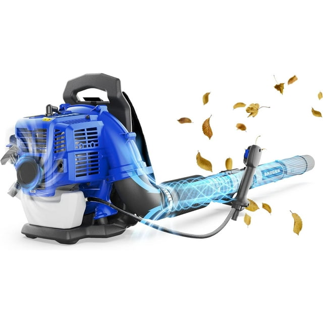 WILD BADGER POWER Leaf Blower Backpack, 43cc Gas Powered Strong Air ...