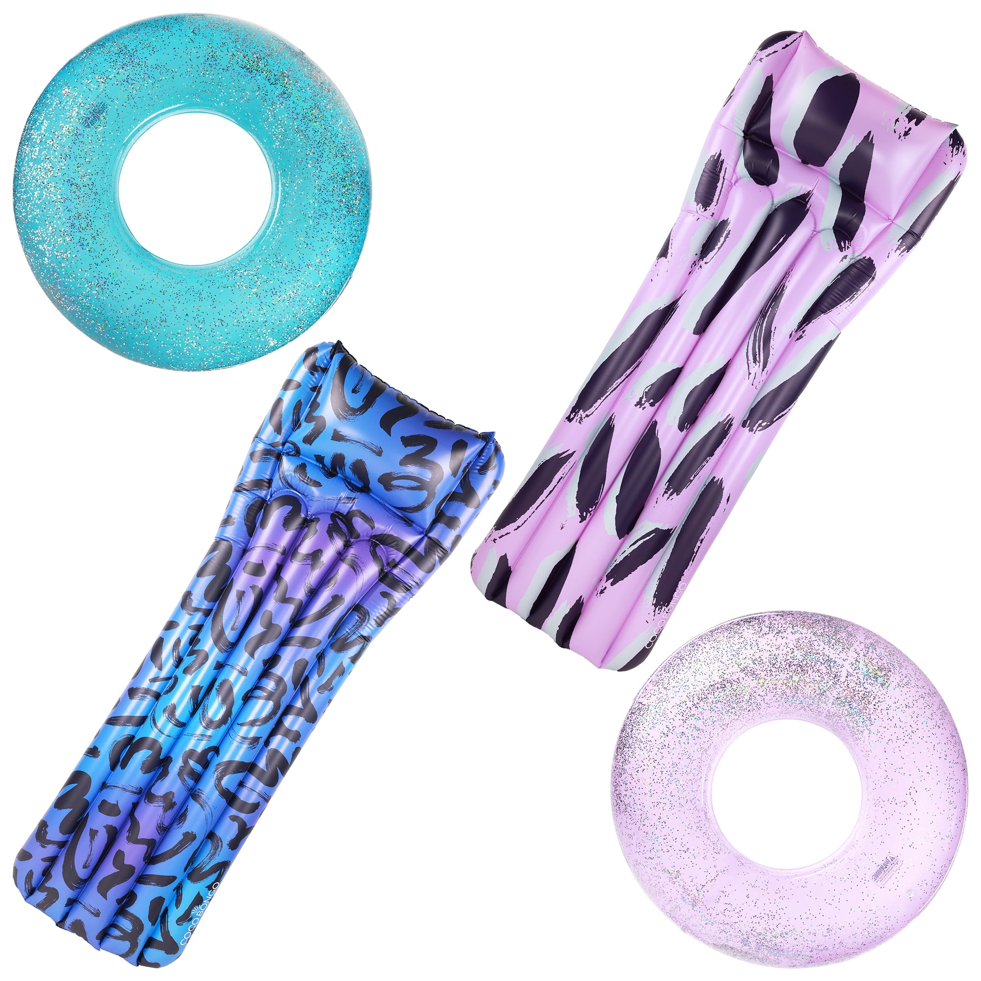 COCOBONGO CBE-1105 Wild Child Swimming Pool Floats, Multicolor, 4 Pack ...