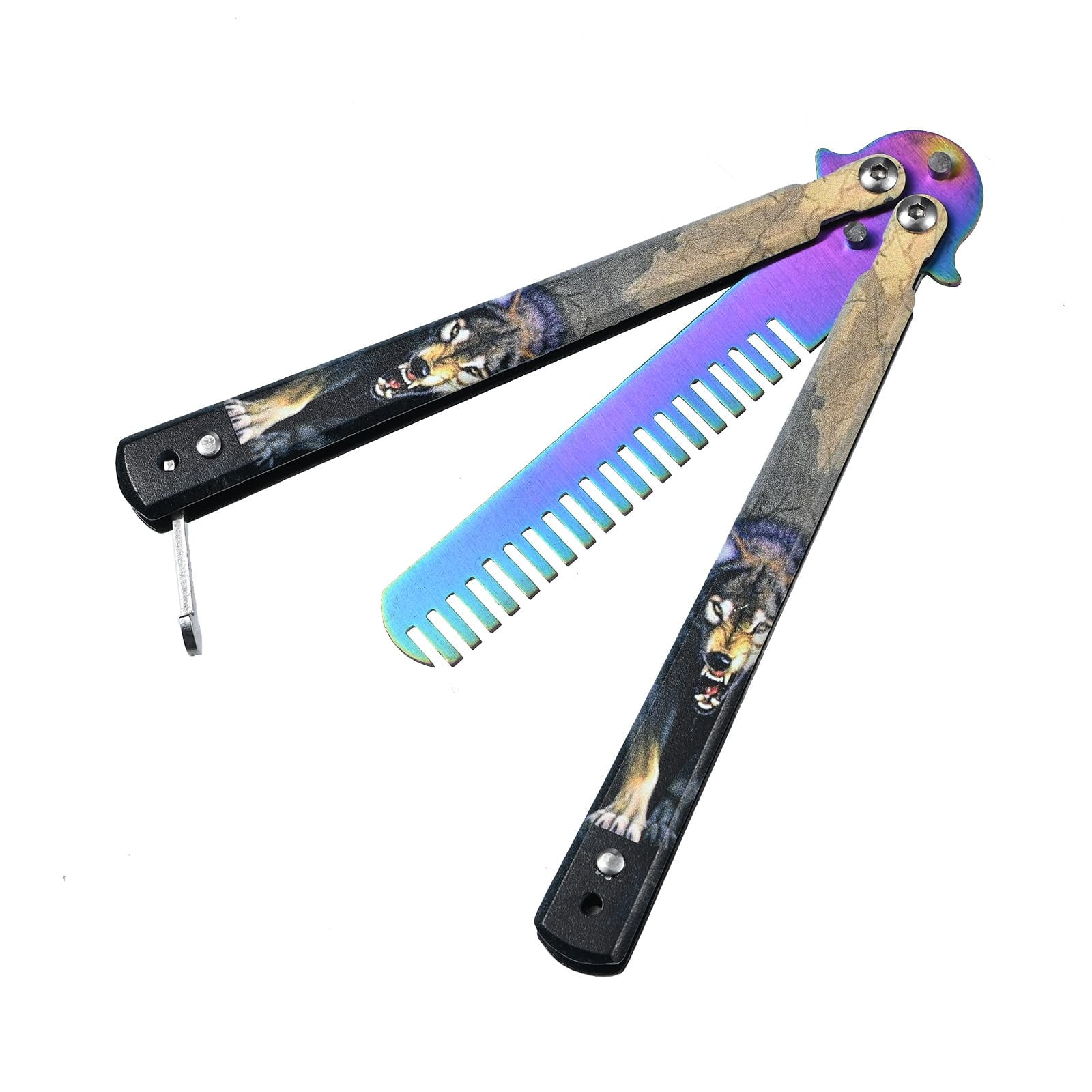 WILD TACTICAL Folding Pocket Comb for Men, Fine Combs Stainless Steel ...