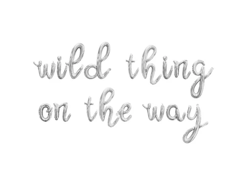 WILD THING ON THE WAY Cursive Letter Balloon Banner - Birthday Party ...