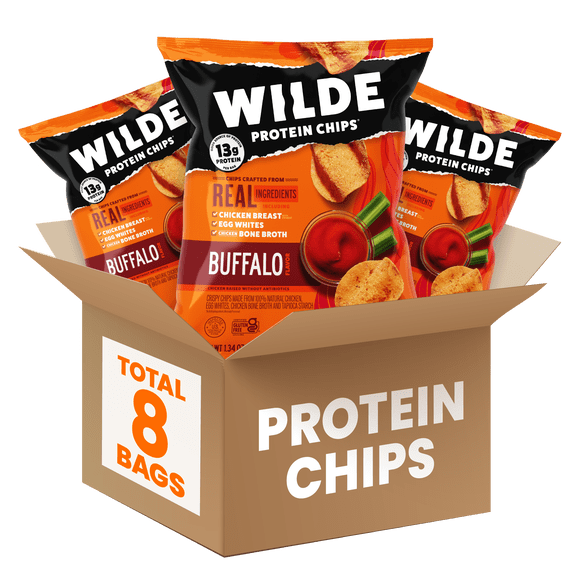 Wilde Brands, Protein Chips, Buffalo 1.34oz, Spicy and Crispy - Walmart.com
