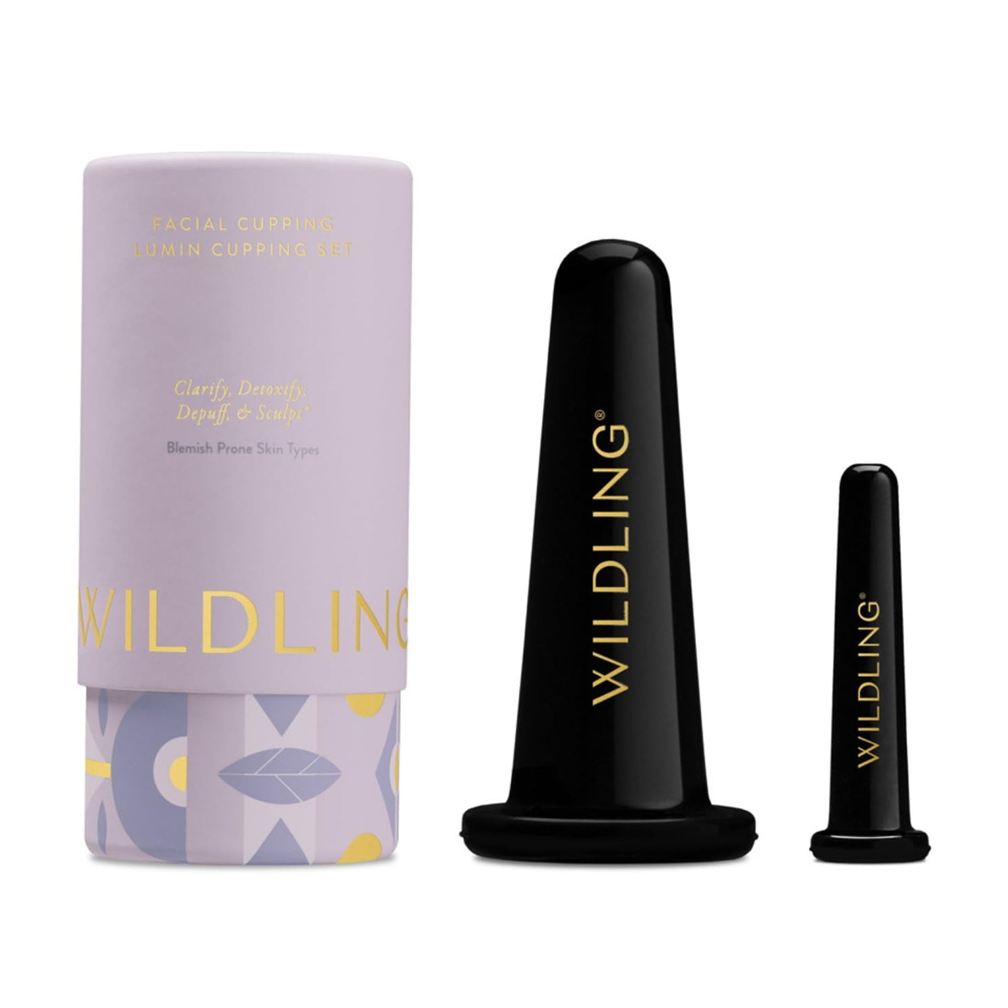 WILDLING Lumin Cupping Set SSF20 I Facial Cupping Tools to Decrease Puffiness, Increase Collagen ...