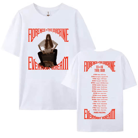 WILES EAGLE LTD 2 Sided FloreEnce and The MacChine 2026 Graphic T-Shirt ...