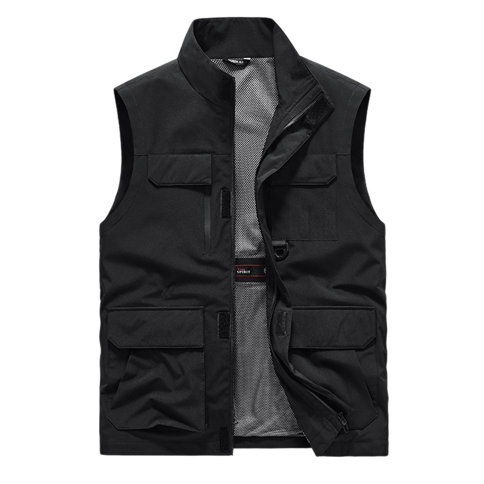 WILLBEST Coats for Men Men's Vest Casual Jacket Standing Collar Dress ...