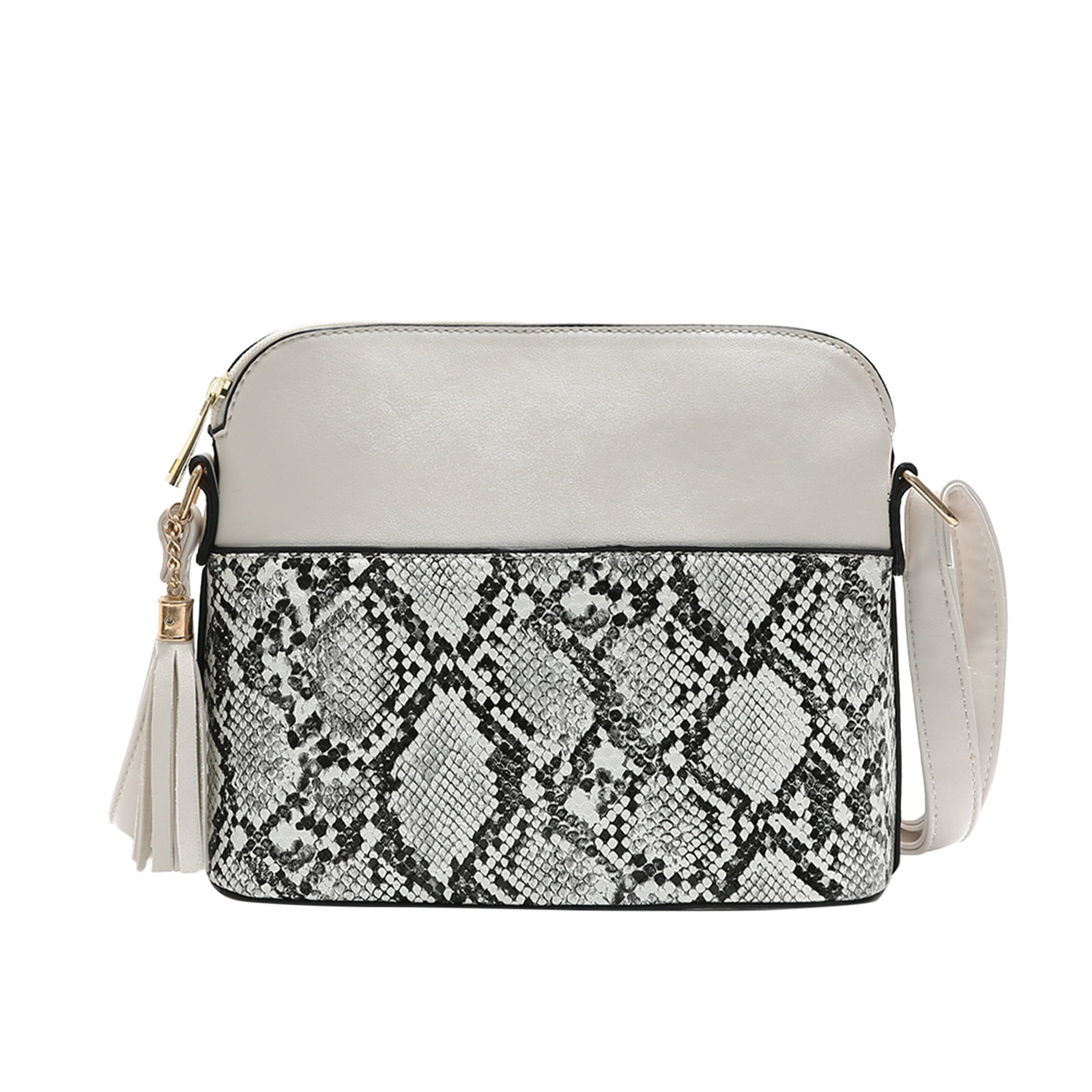 WILLBEST Crossbody Bags Ladies Fashion Snakeskin Color Contrast ...