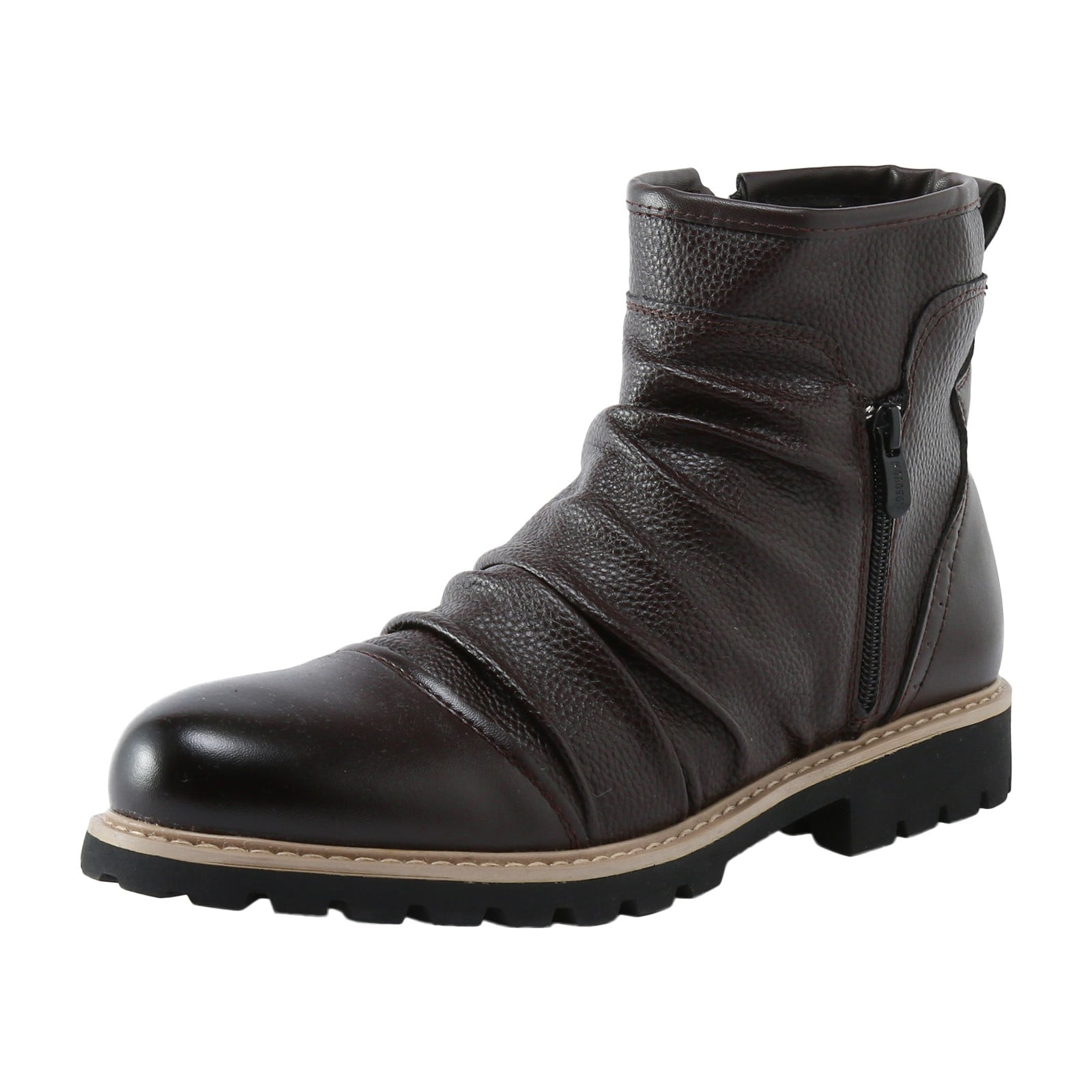 WILLBEST Dress Shoes Mens Shoes High Top Leather Boots Retro Style ...