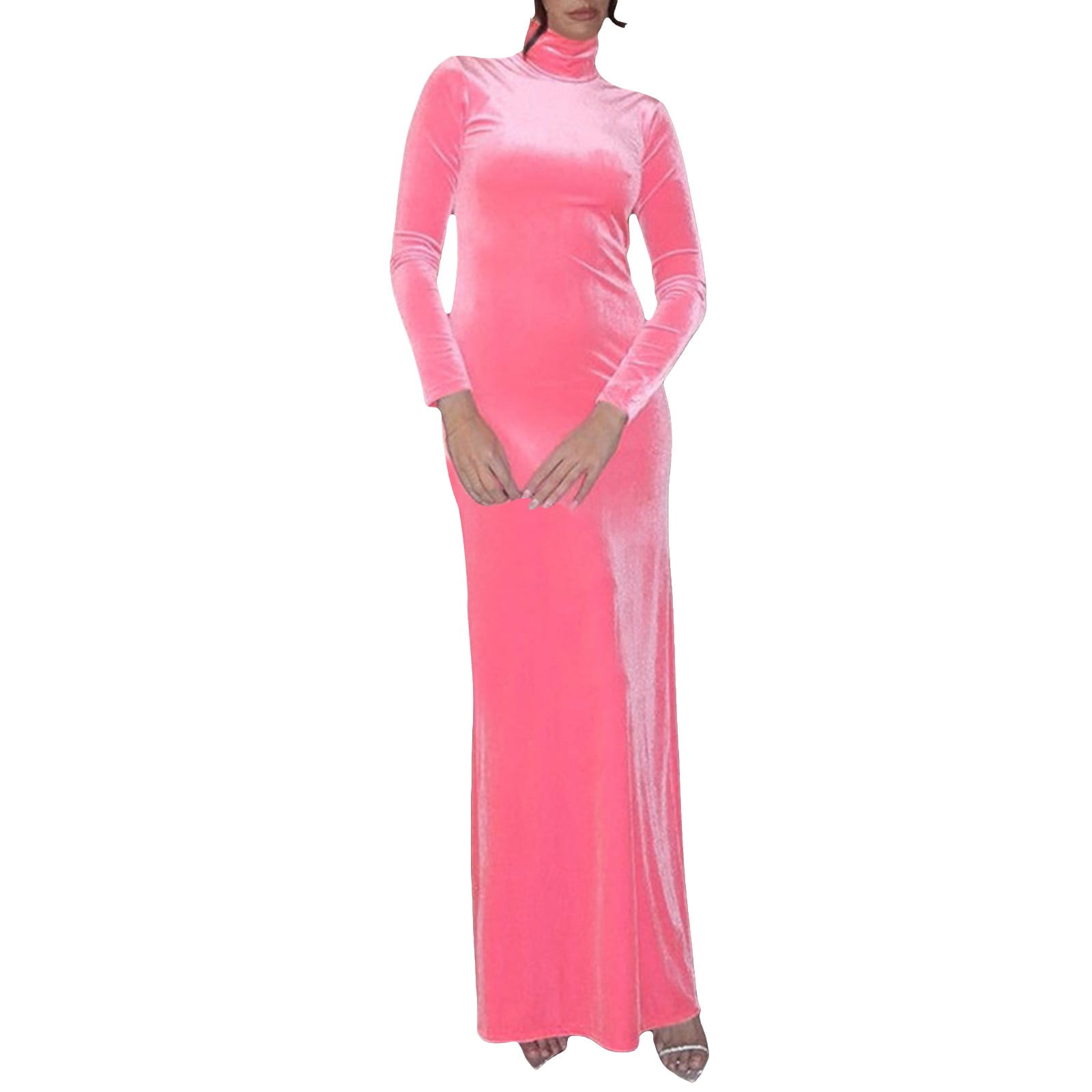 Willbest Dresses For Women Long Sleeve Maxi Womens Fashion Solid Color