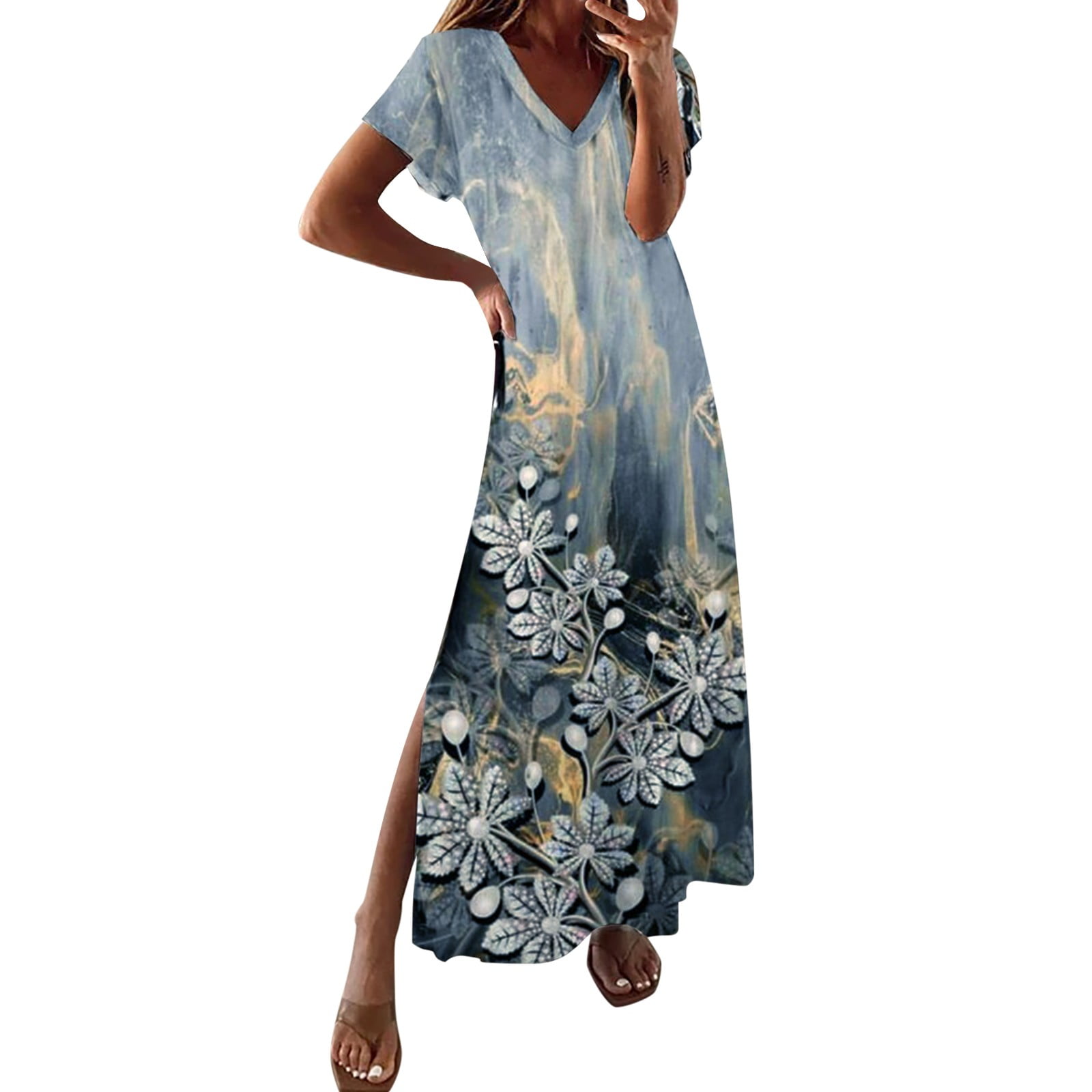 Willbest Floral Dress For Women Wedding Guest Green Ladies Spring