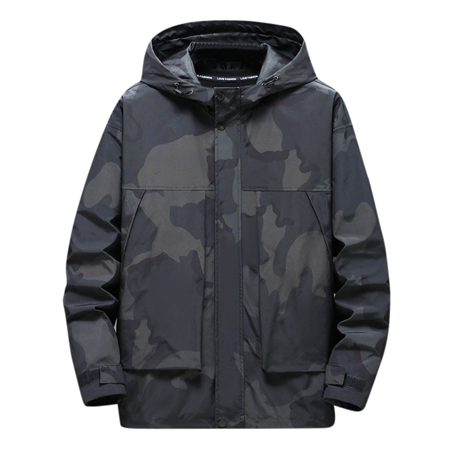 WILLBEST Jackets for Men Hoodie 5X Mens Fashion Simple Pocket Cardigan ...