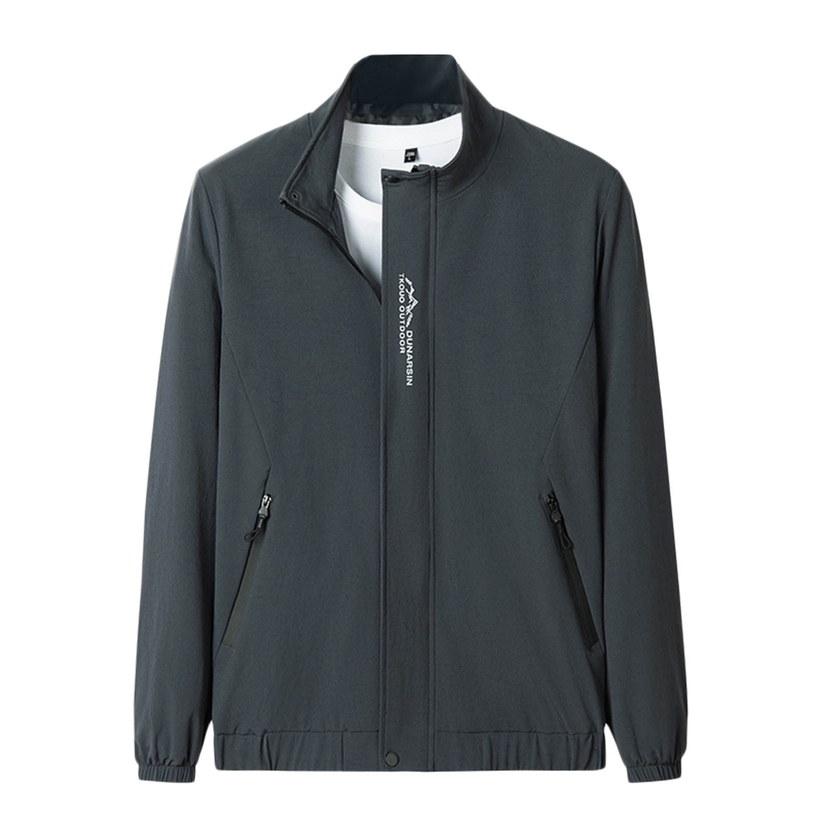 Willbest Jackets For Men Male Casual Solid Side Seam Pocket Jacket