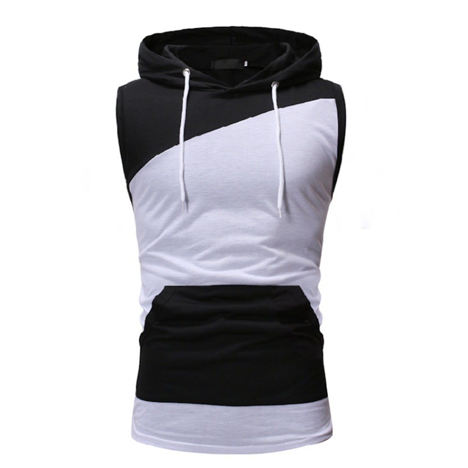 Willbest Men Tank Tops Mens Workout Hooded Tank Tops Sleeveless Gym