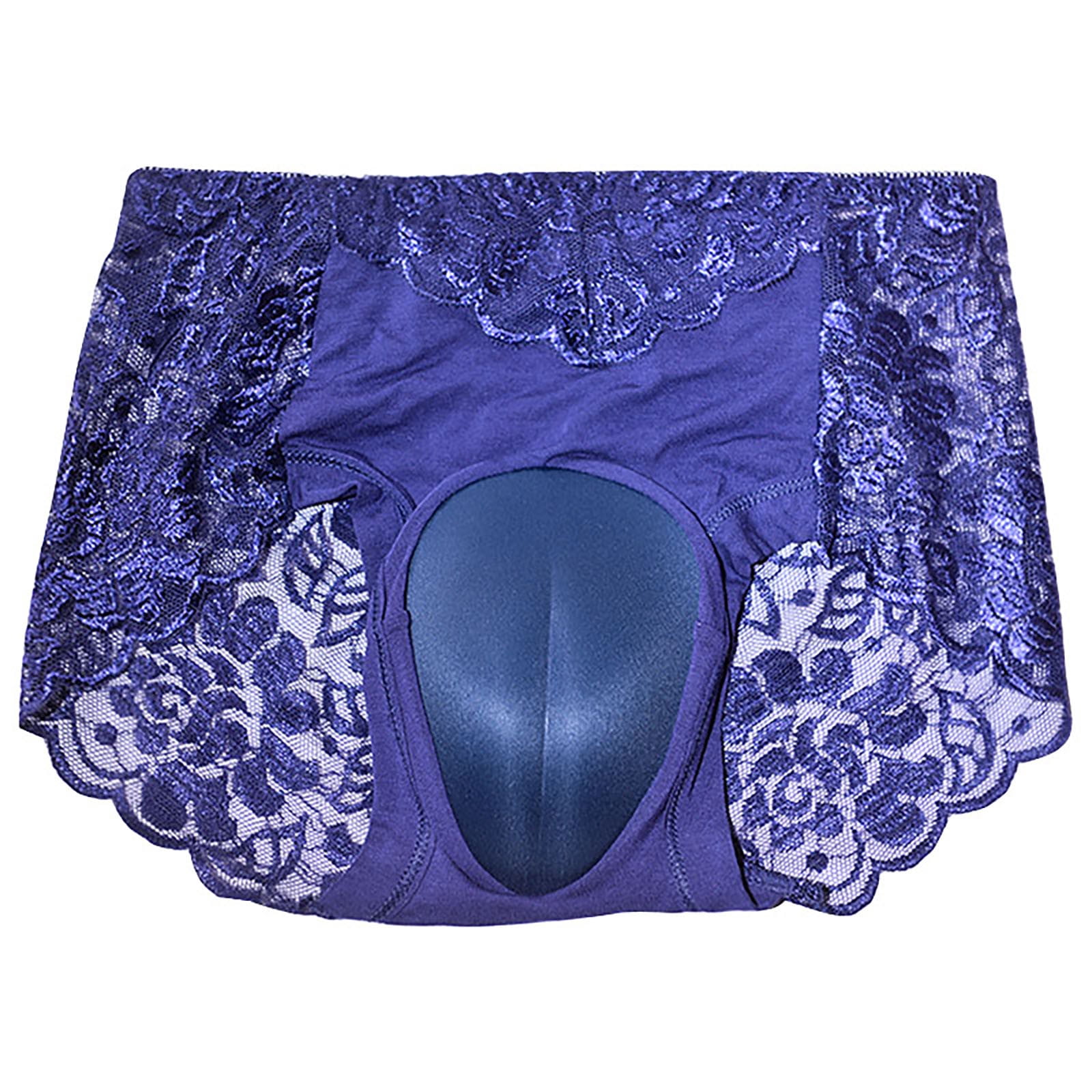 WILLBEST Mens Panties Men and Women Drag Sexy Underwear Personality Lace Solid Color Briefs ...