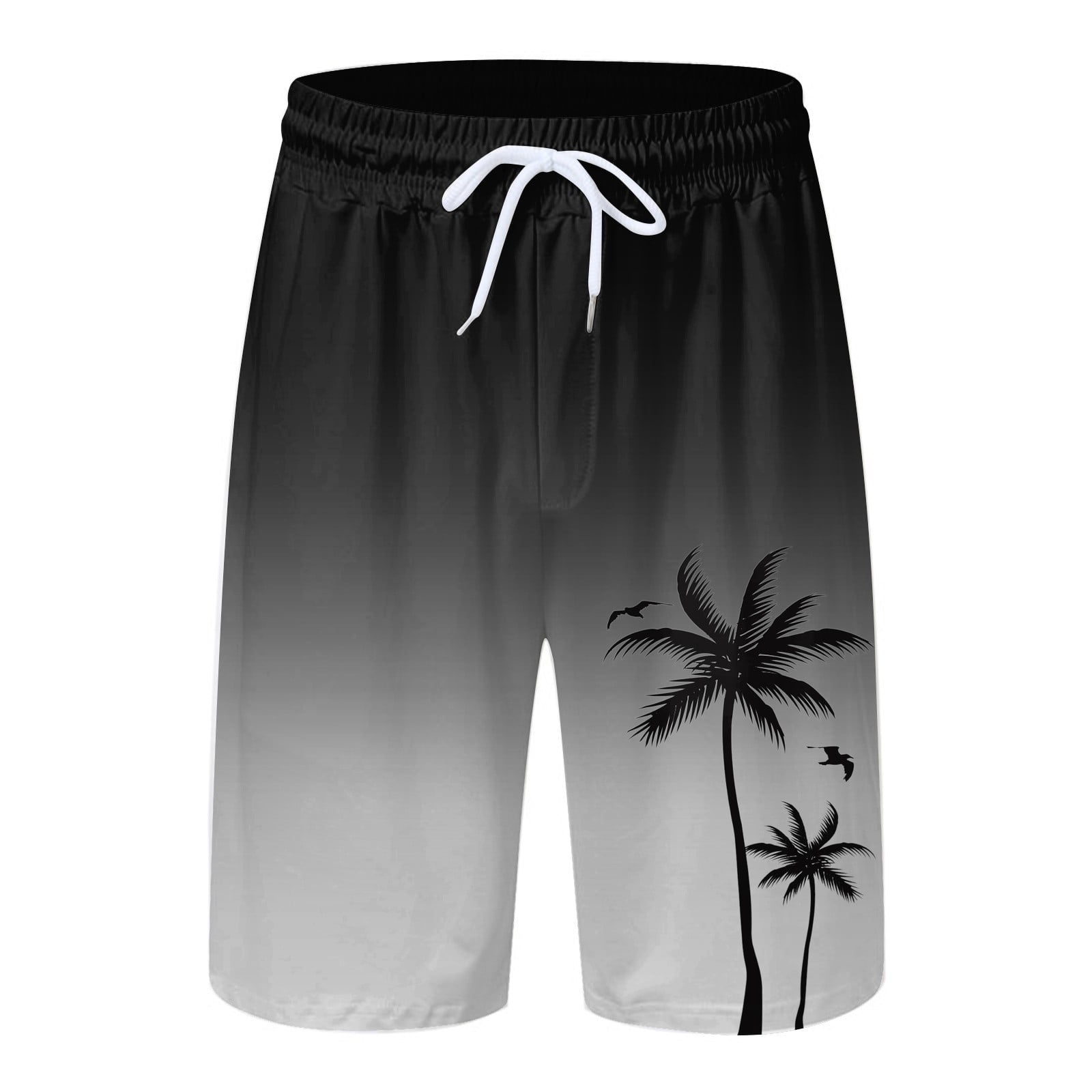 Willbest Mens Swim Trunks 7 Inch Inseam Tropical Mens Swimsuit Mesh Lined With Beach Shorts And