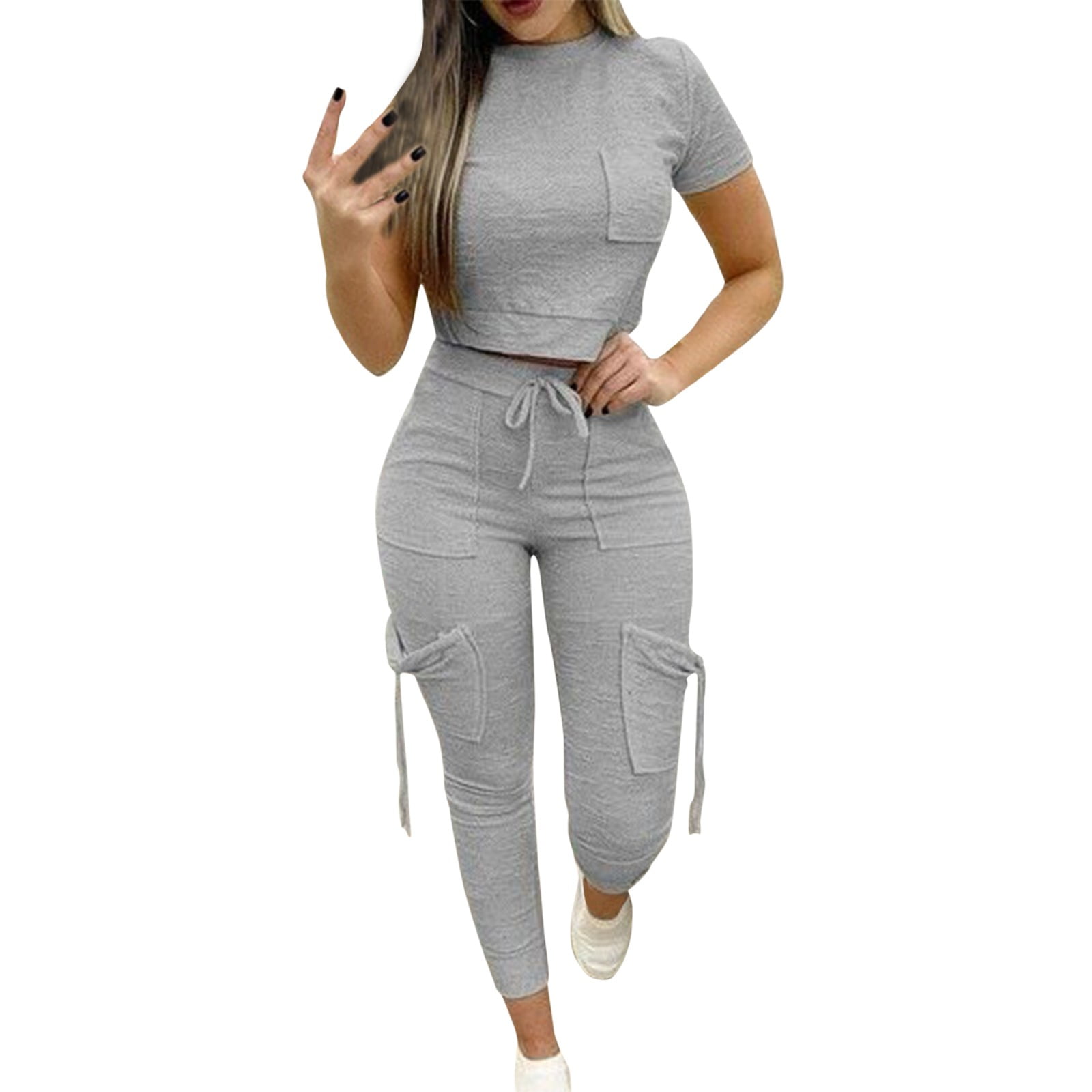 WILLBEST Outfits for Women Women’S 2 Piece Outfits Bodycon Tracksuit ...