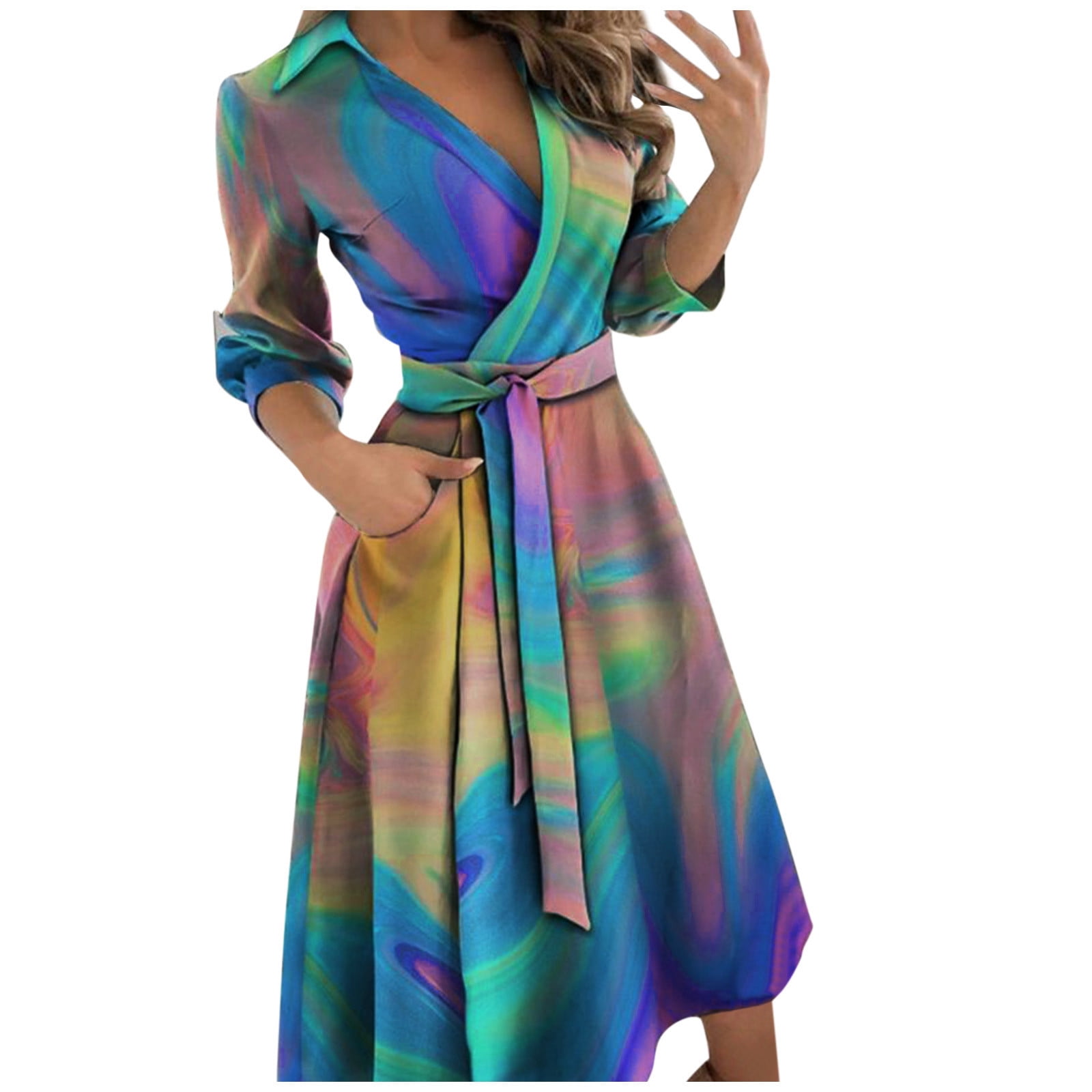 Willbest Sexy Club Dresses For Women 2024 Plus Women Printing Block