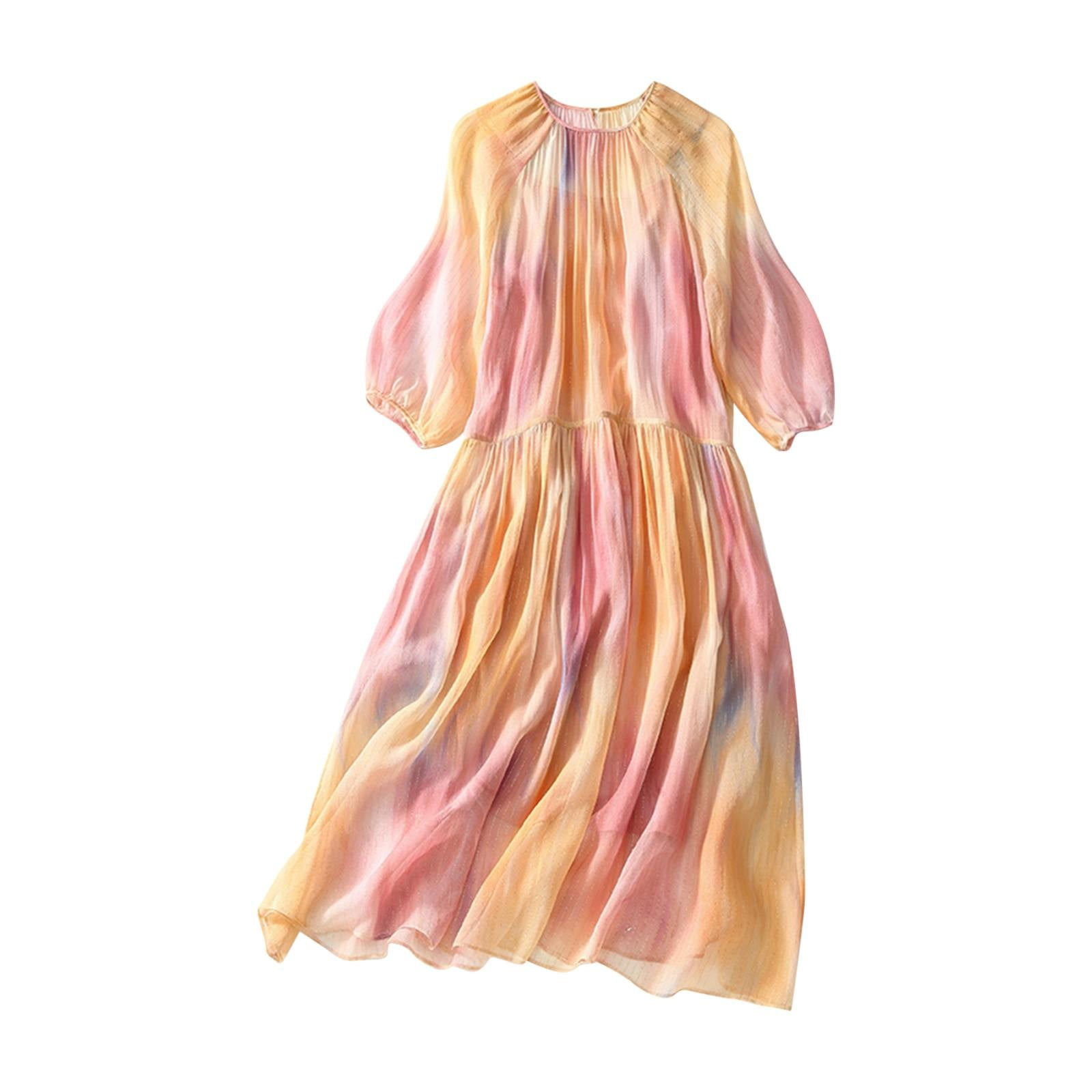 Willbest Sun Dresses With Sleeves Plus Size Women Sexy Deep V Sequins