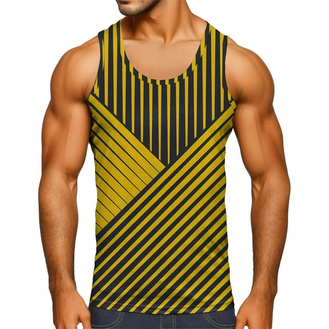 Willbest Tank Tops Men Men Fashion Spring Summer Casual Sleeveless O Neck Printed Tank Tops