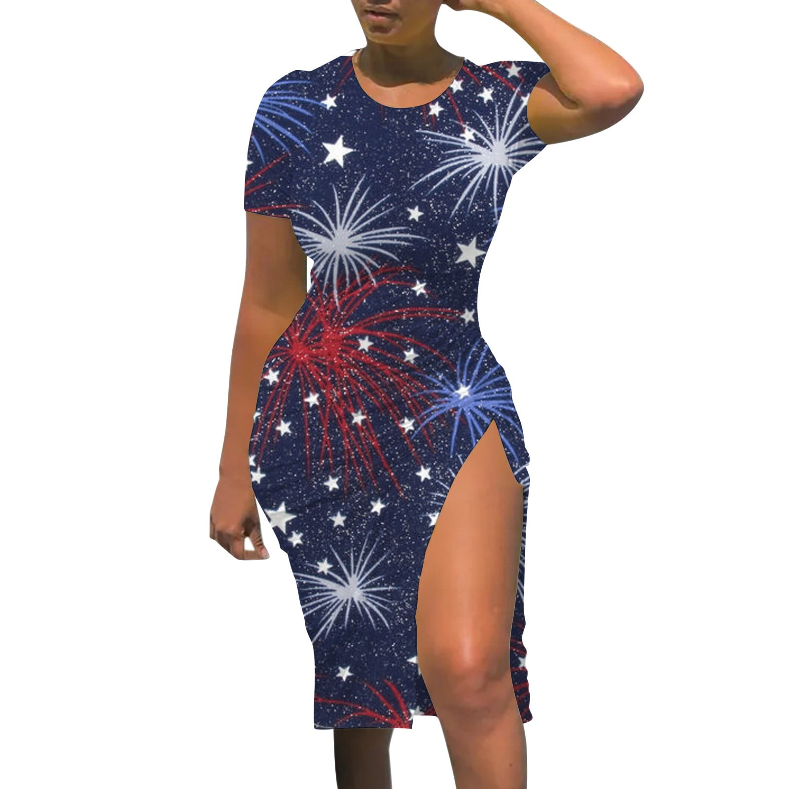 Willbest Womens Plus Size Summer Dresses Independence Day Women