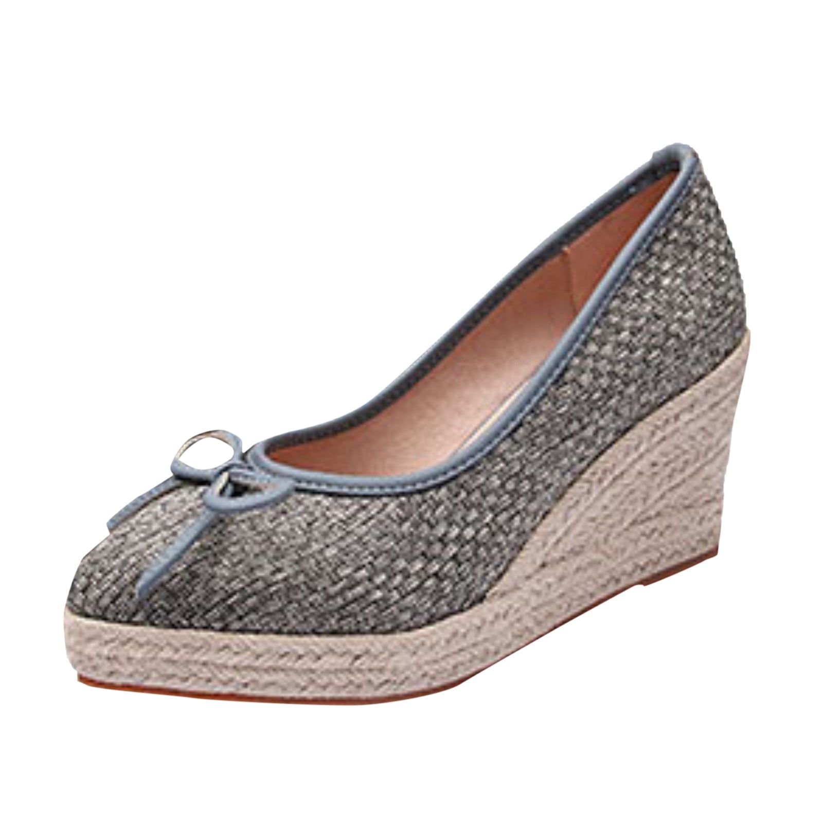 WILLBEST Womens Wedge Sandals Wedge Platform Espadrilles Single Women ...