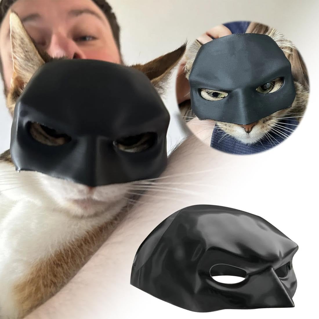 WILLED Batcat Mask - Hilarious Black Bat Mask for Cats, Funny Bat Cat ...