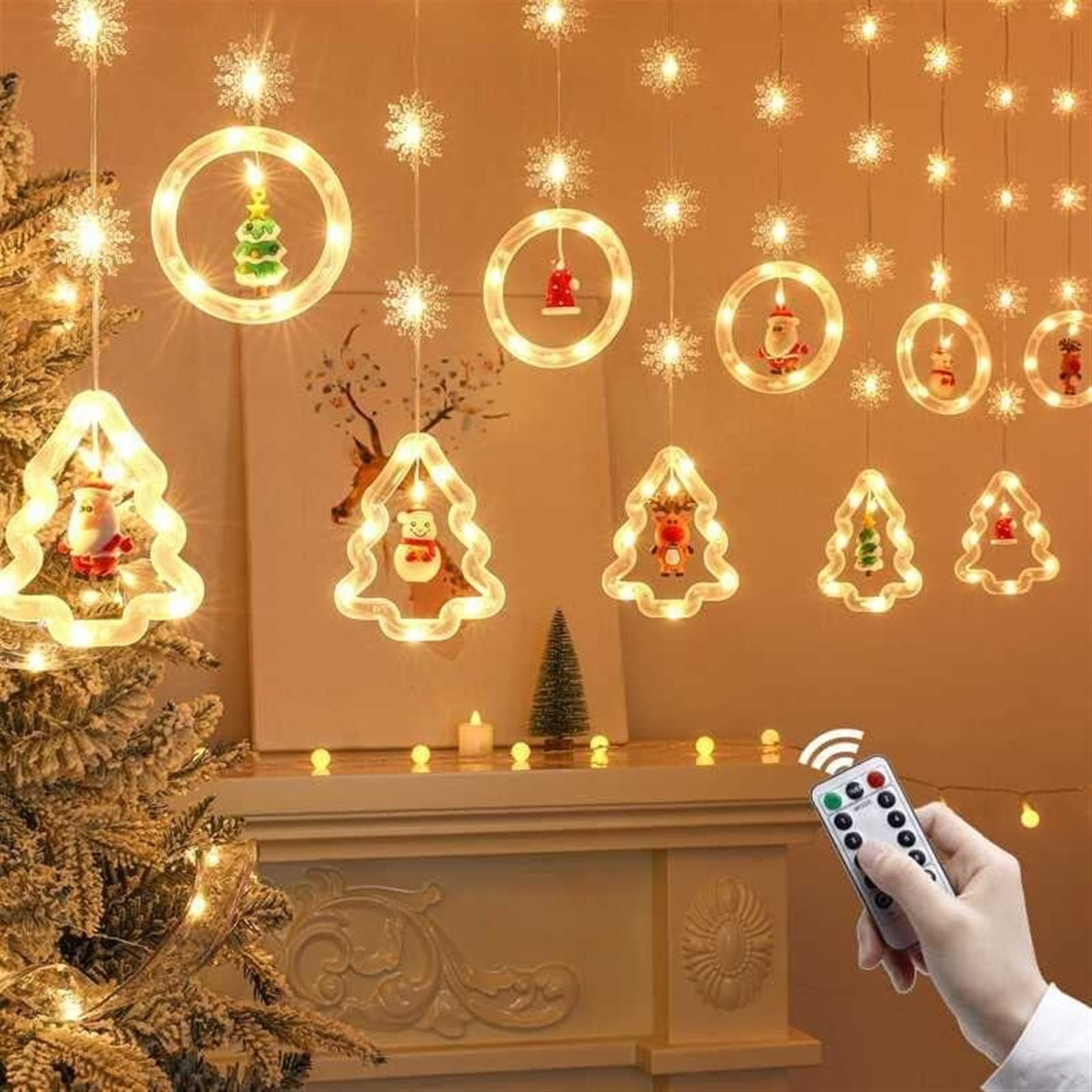 WILLED Christmas Window Lights, 9.8 Ft 120 LED USB Powered Christmas ...