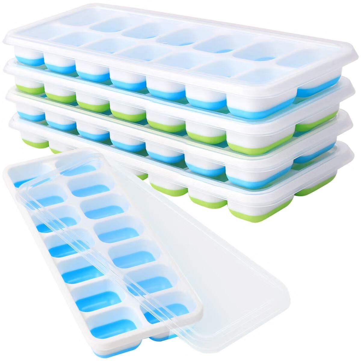 WILLED Silicone Ice Cube Tray, Easy-Release & Flexible 14-Ice Cube ...