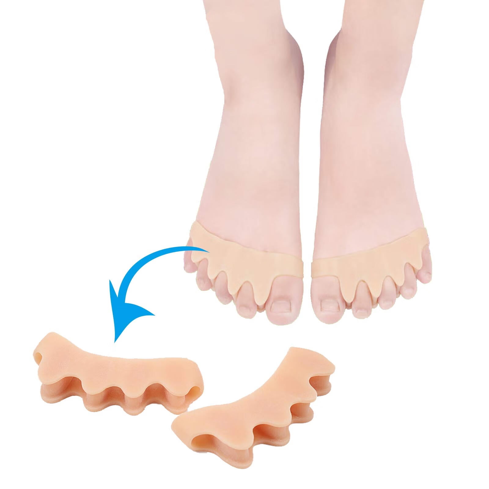 WILLED Foot Gel Toe Separator & Straightener for Bunions, Plantar ...