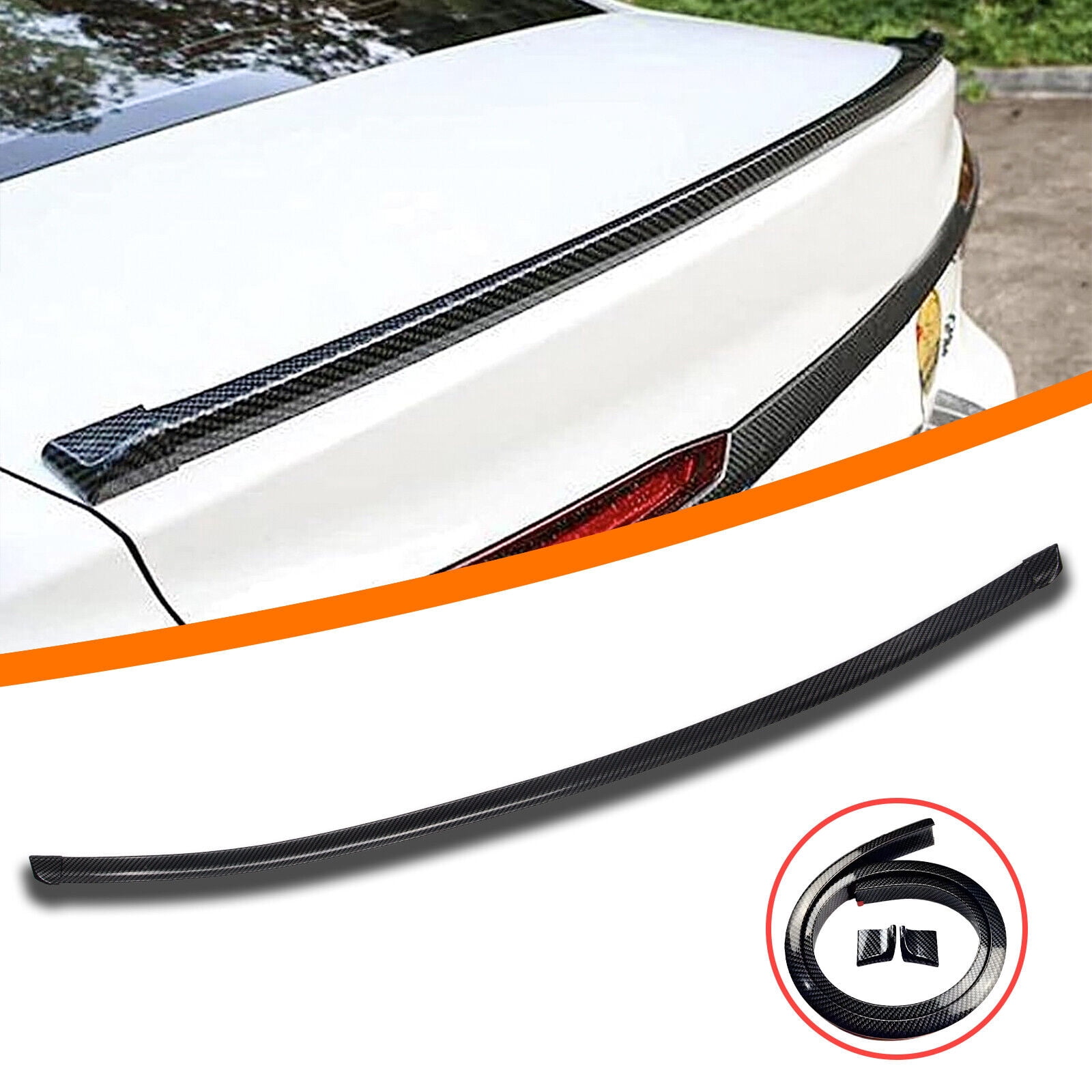 WILLJOY Fit For Chevy Malibu Cruze Sedan Trunk Spoiler Lip Carbon Fiber ...