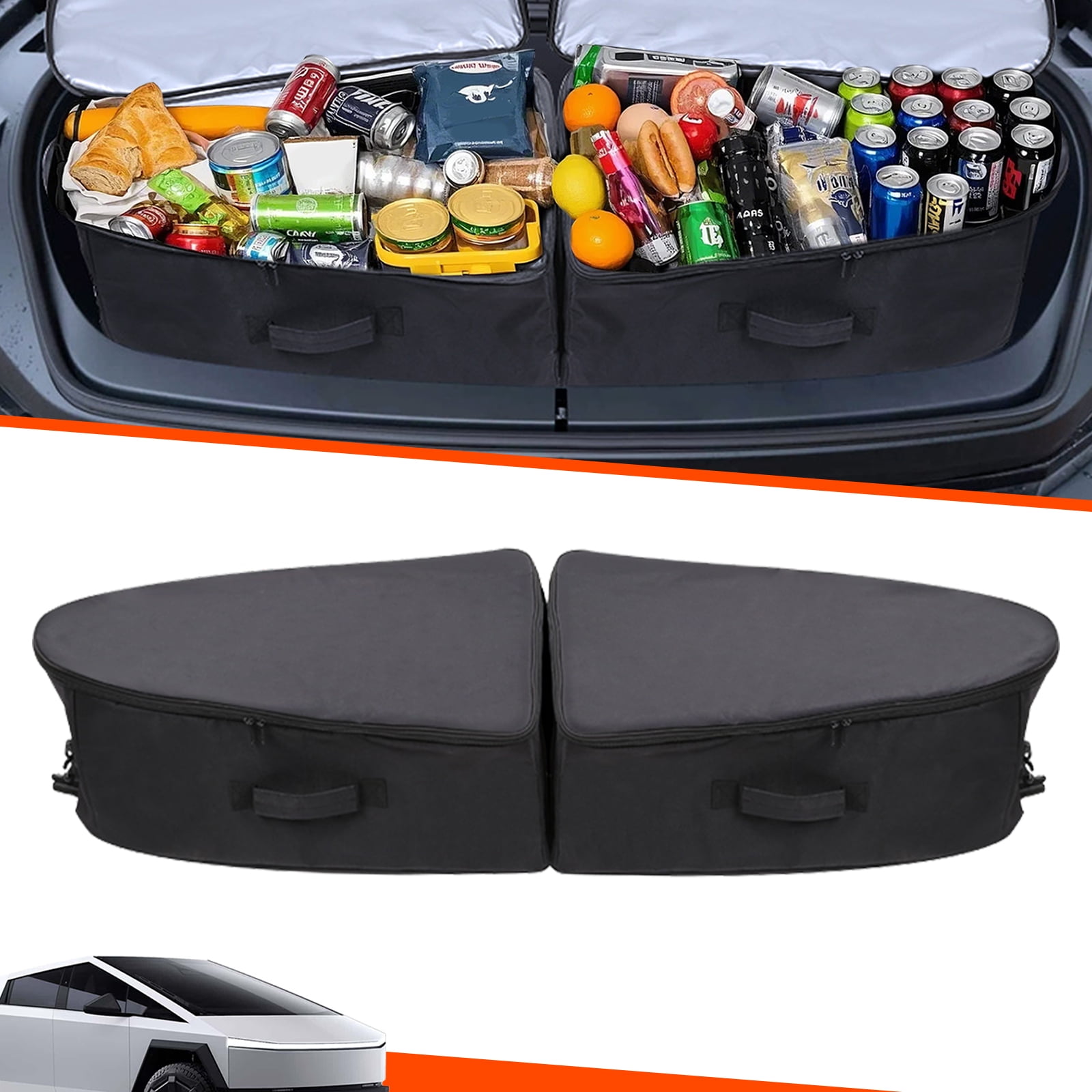 WILLJOY For 2024 Tesla Cybertruck Front Trunk Storage Bag Insert Cargo ...