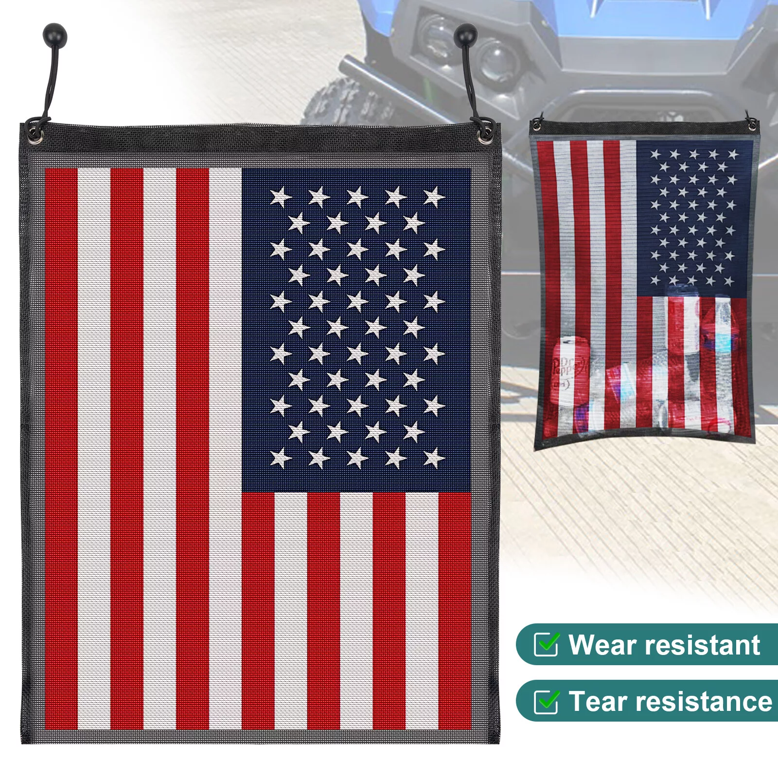 WILLJOY UTV Mesh Trash Bag, UTV Beach Car Trash Storage Bag, Universal ...