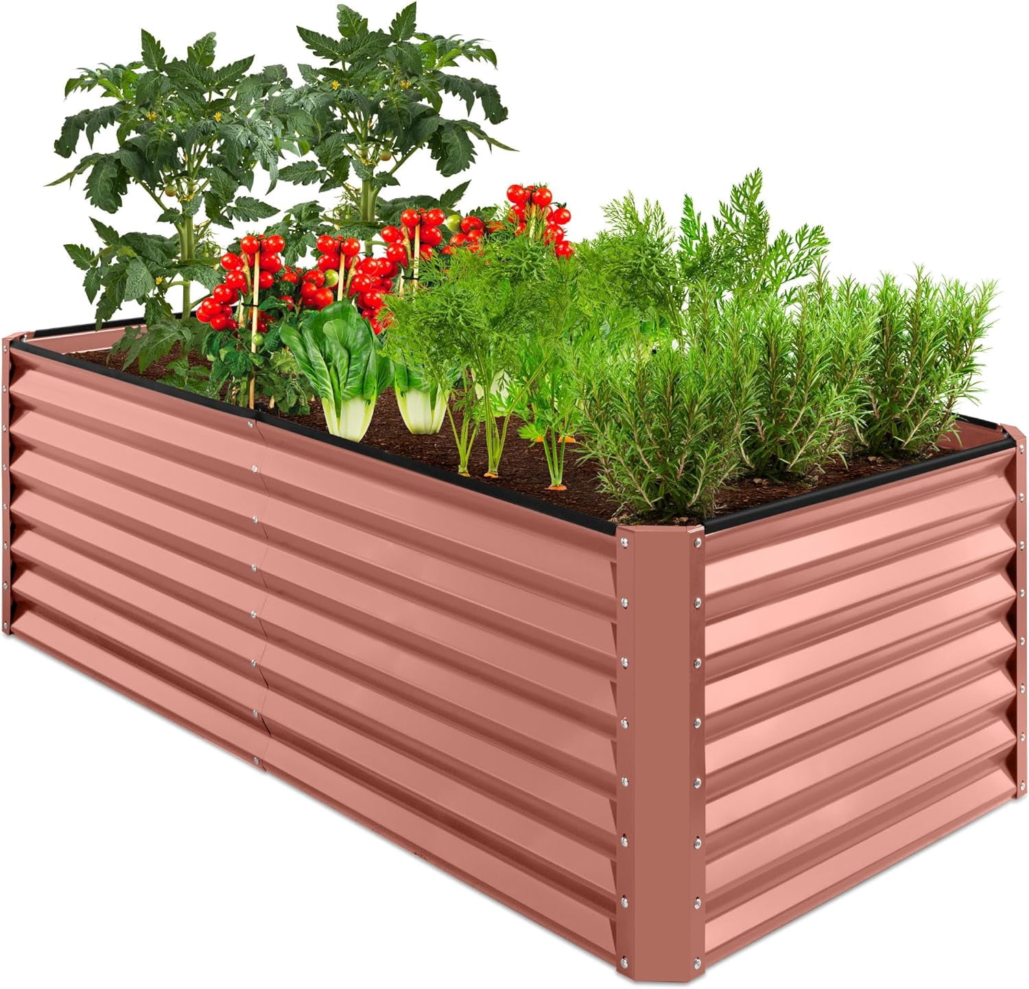 WILLYO 6x3x2ft Outdoor Metal Raised Garden Bed, Deep Root Box Planter ...
