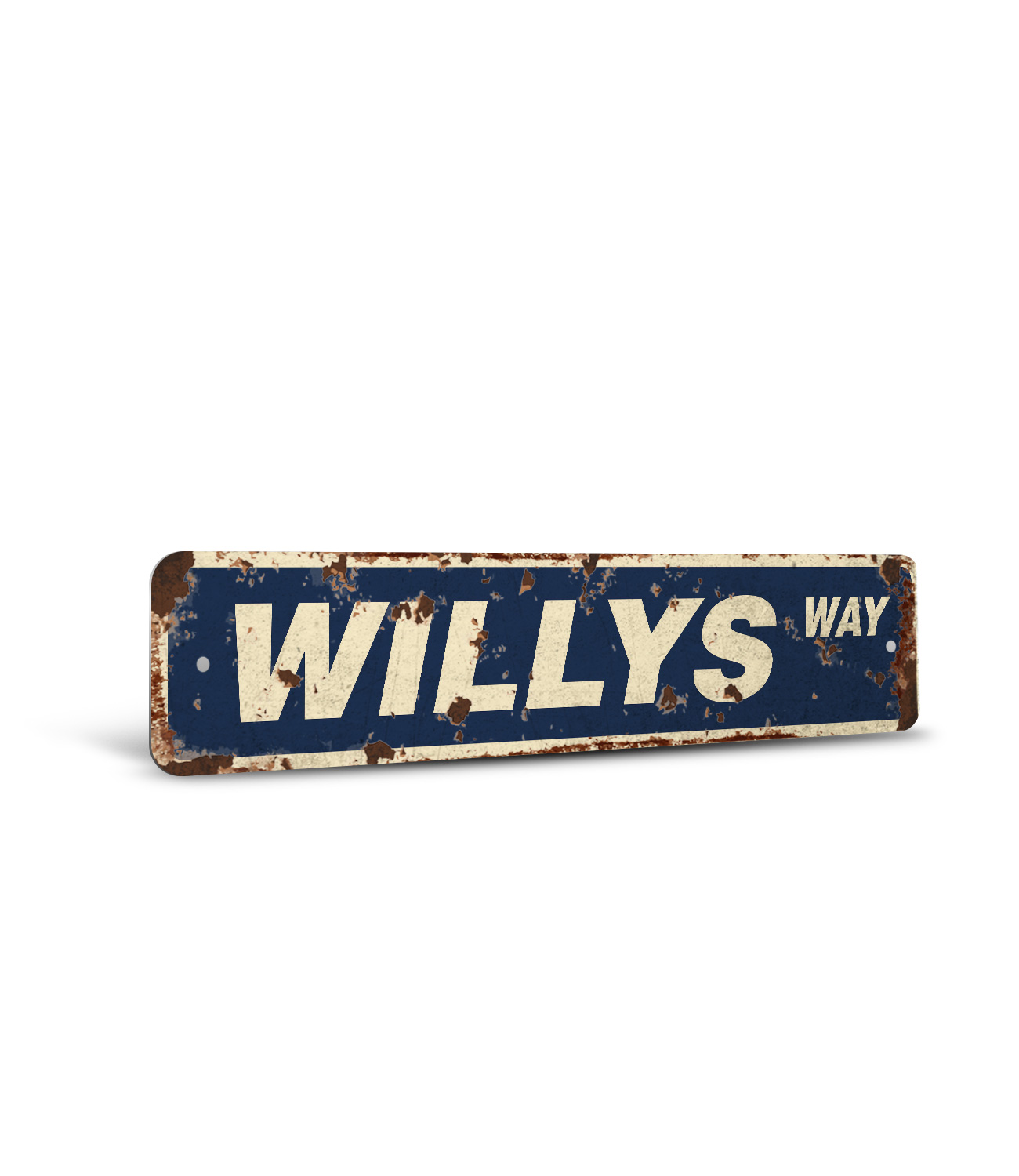WILLYS Vintage Style Rustic Street Sign – New Road 4x4 Truck Willy ...