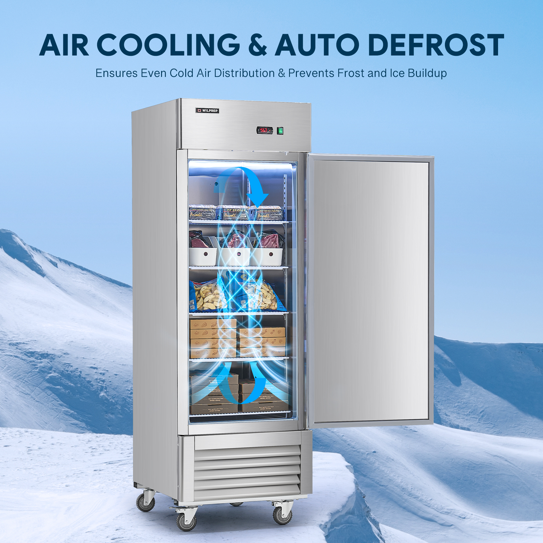 Magic Chef MCUF3S2 3 Cubic Foot Deep Small Mini Upright Freezer ...