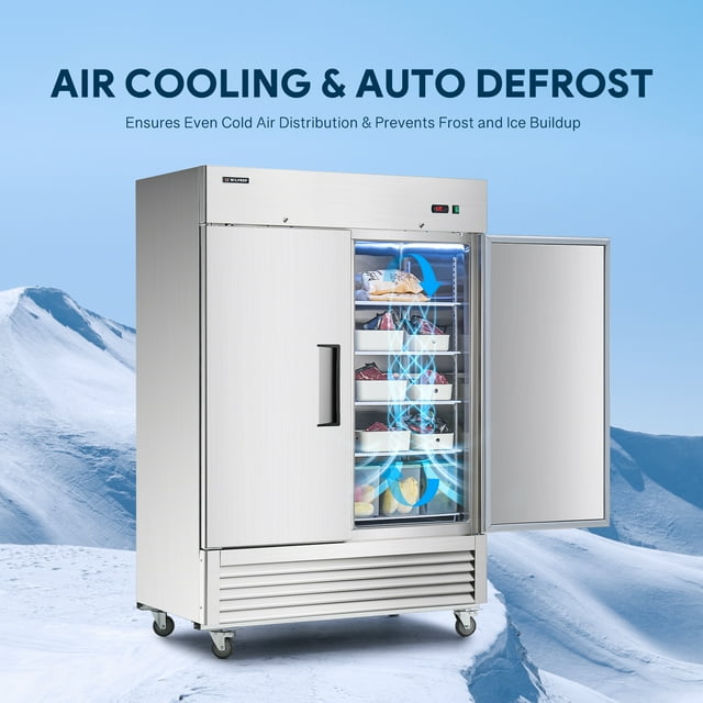 WILPREP 42.2 cu. ft. Auto-Defrost Commercial Upright Reach-in Freezer ...