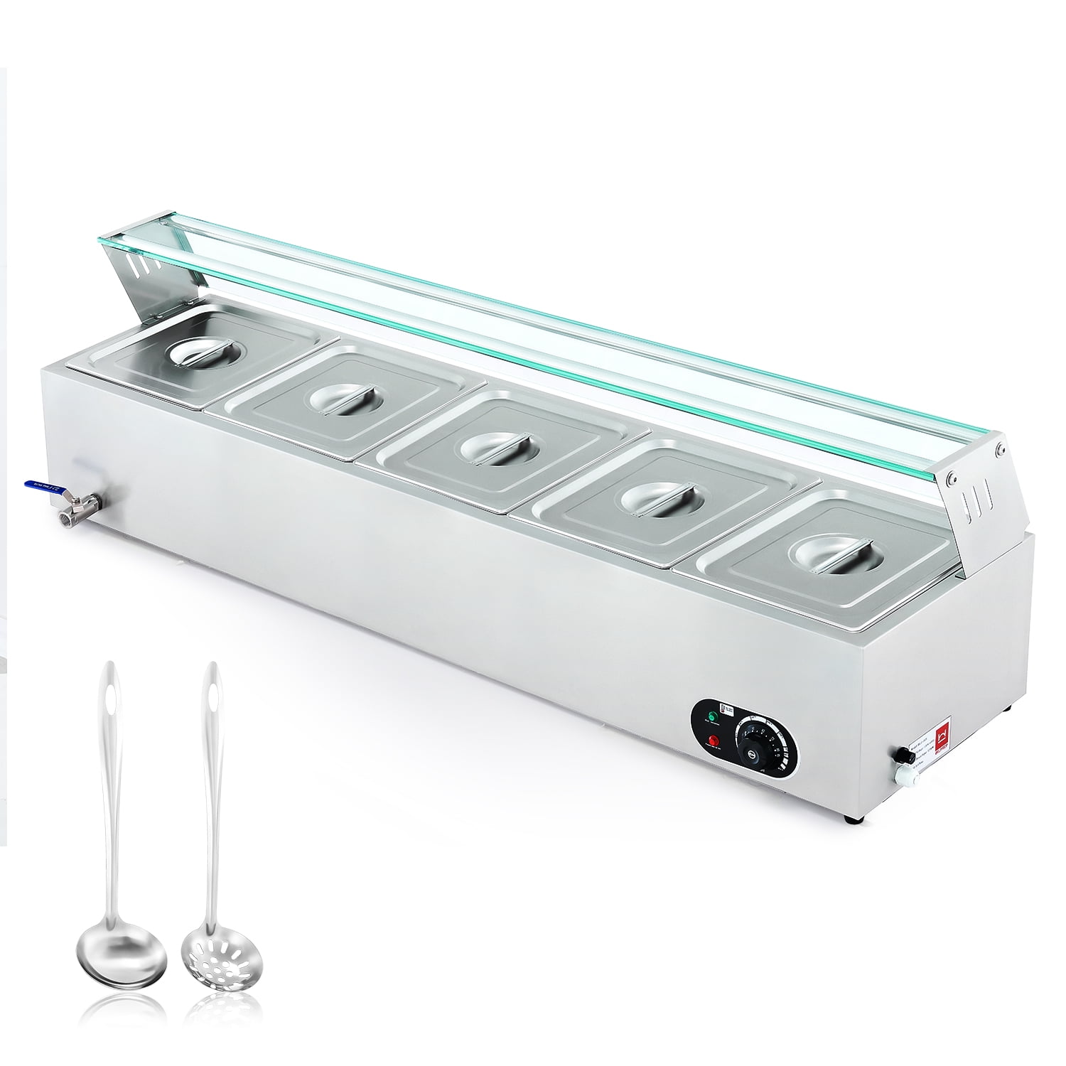 WILPREP Commercial Food Warmer 5pc Electric Warming Tray for Food or ...