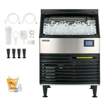 WILPREP Commercial Ice Maker 210lb Daily Production with 78lb Storage ...