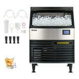 WILPREP Commercial Ice Maker 210lb Daily Production with 78lb Storage ...