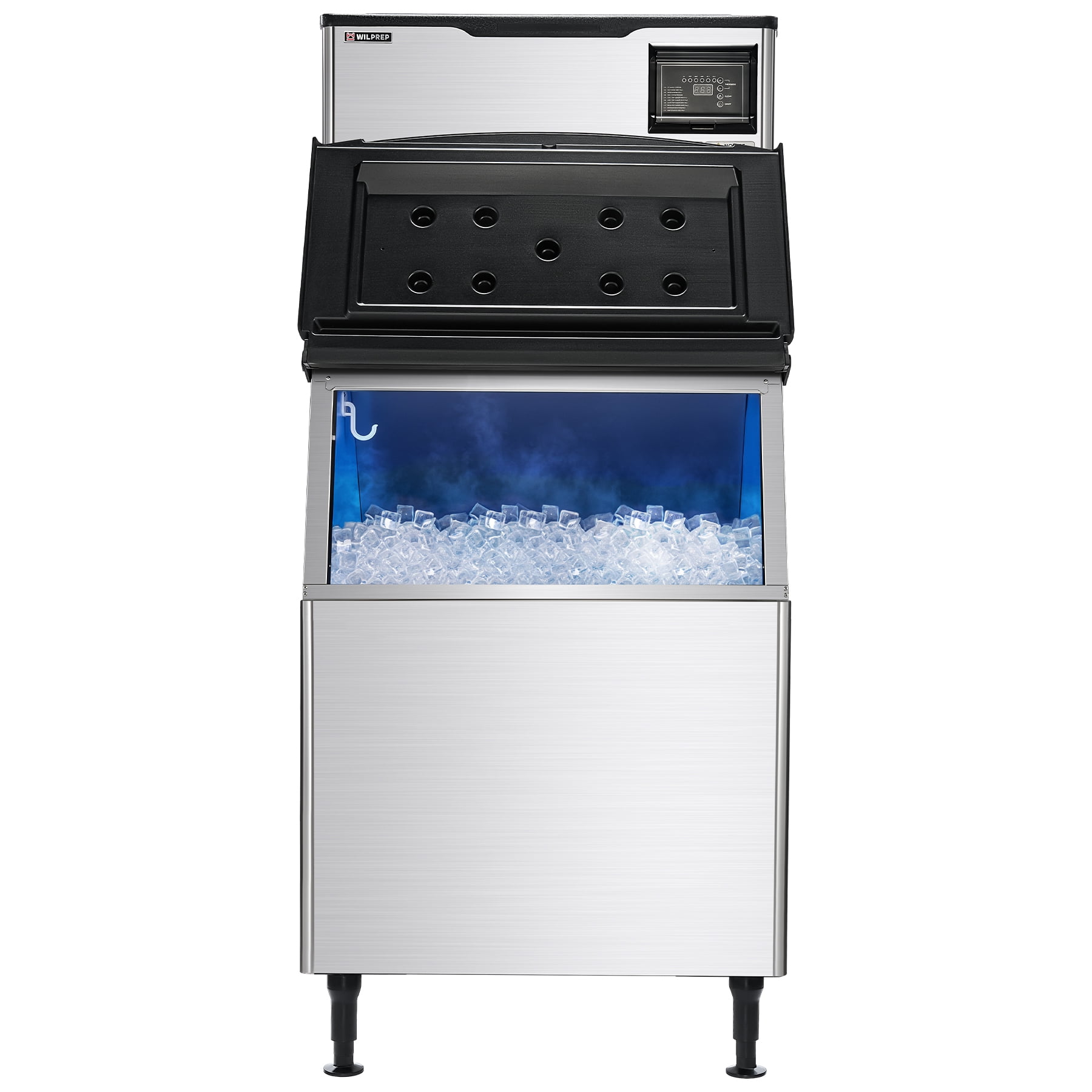WILPREP Commercial Ice Maker Machine, 350 lb./24h Stainless Steel Ice ...