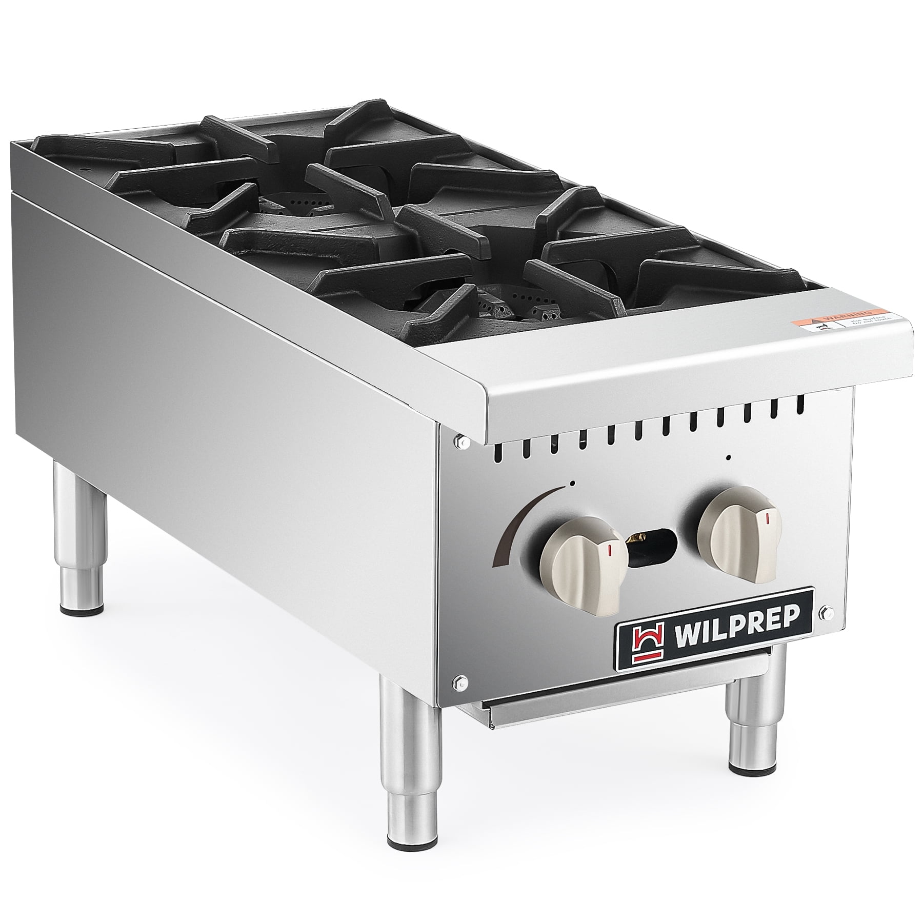 WILPREP Countertop Gas Range, 2 Burner Countertop Gas Stove with 50000 ...