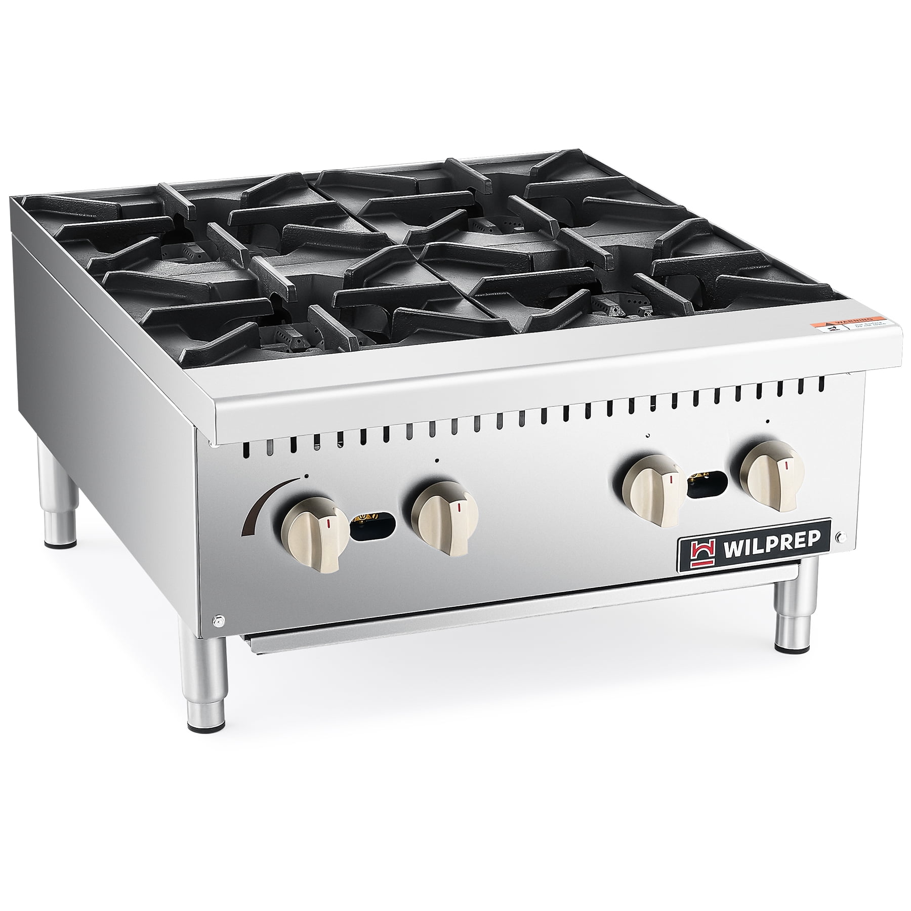 WILPREP Countertop Gas Range, 4 Burner Countertop Gas Stove with ...