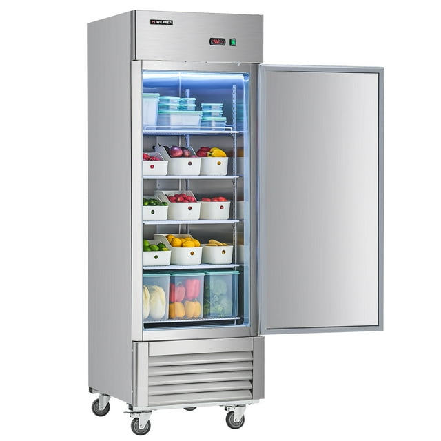 WILPREP Reach-in Commercial Refrigerator, 27" Solid Door Commercial ...