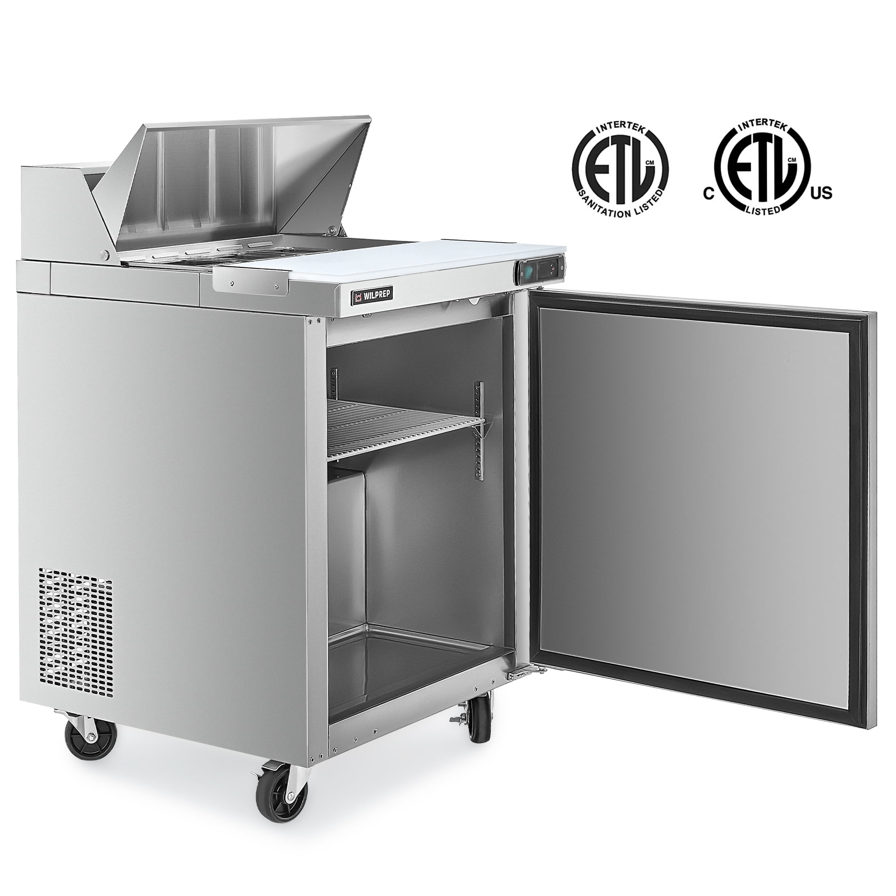 "WILPREP 29"" Refrigerated Sandwich Prep Table, 6.5 cu. ft. Stainless ...