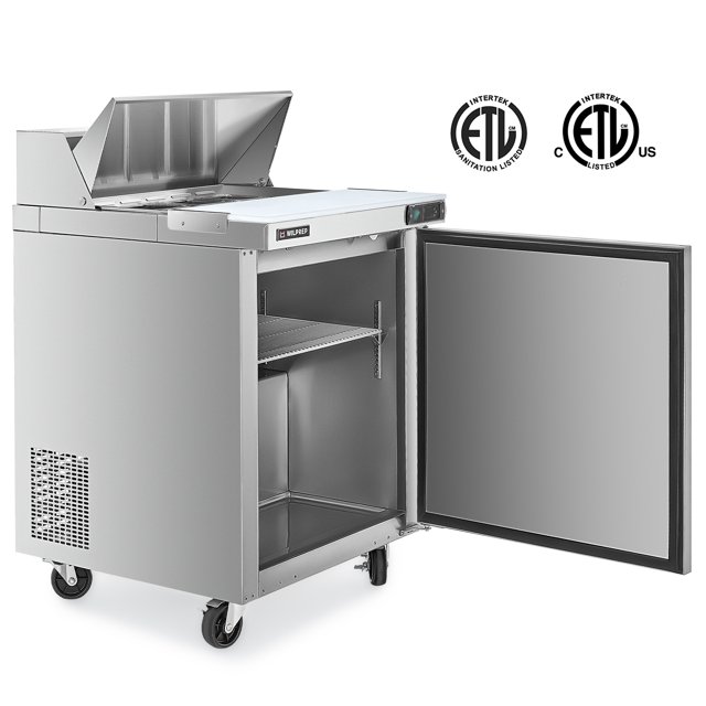 "WILPREP 29"" Refrigerated Sandwich Prep Table, 6.5 cu. ft. Stainless ...
